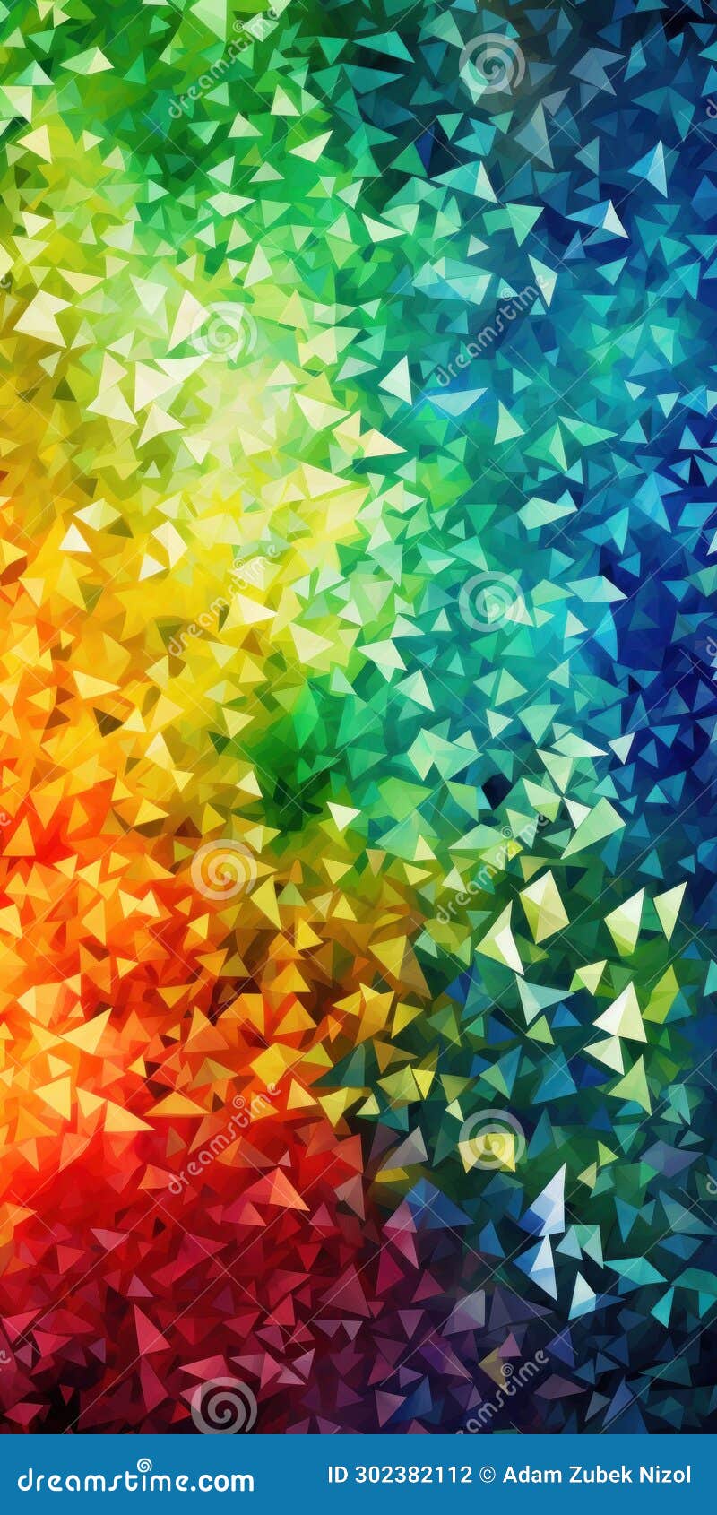 A Rainbow Colored Triangle Shapes Stock Illustration - Illustration of ...