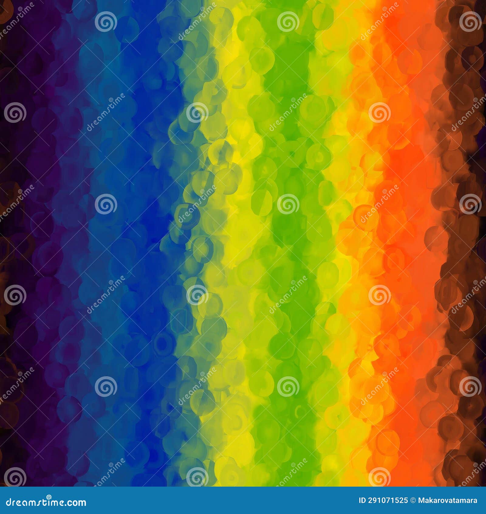 Rainbow Colored Vertical Gradient with Surface Distortion, Oval Shapes ...