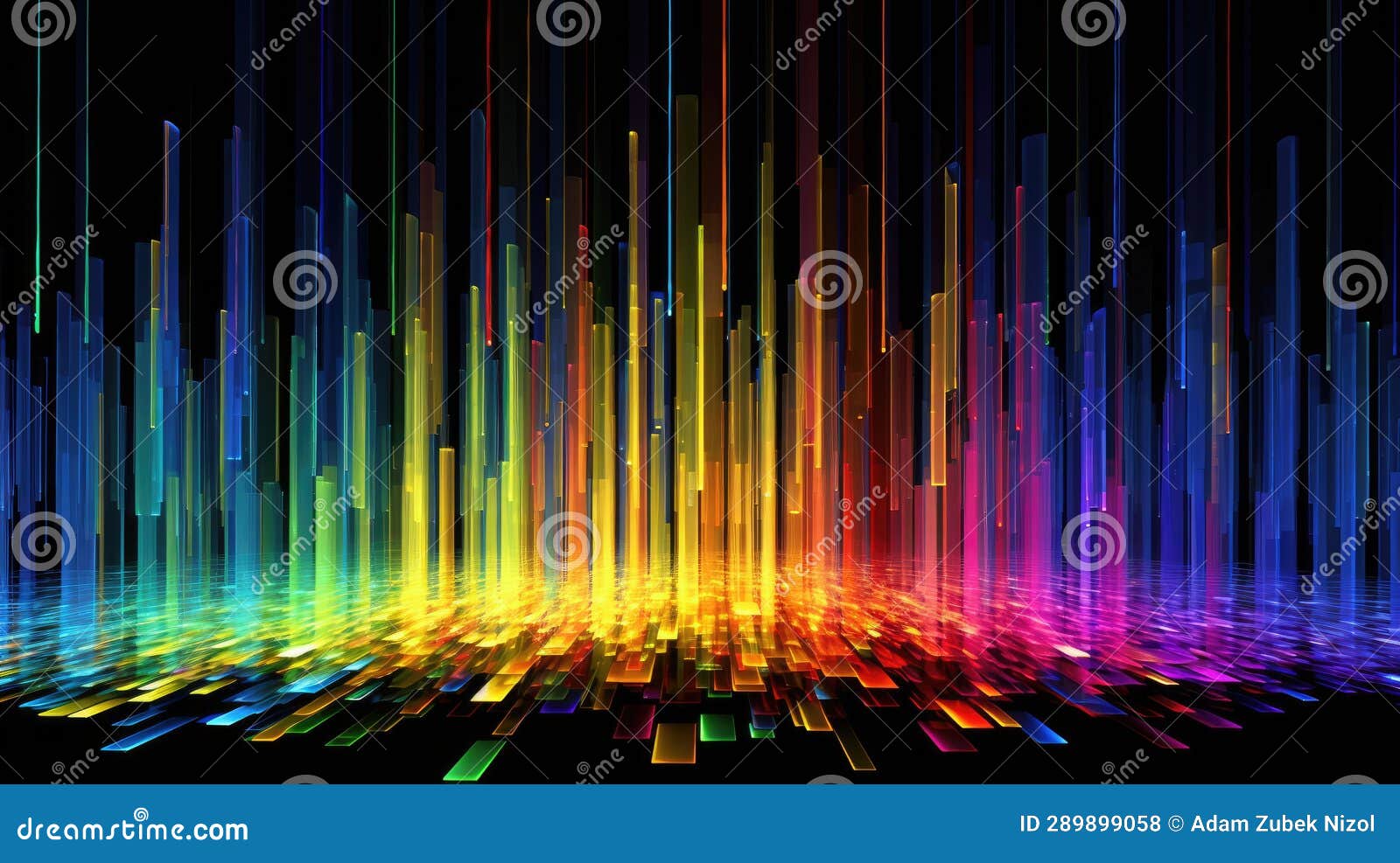 A Rainbow Colored Vertical Lines Stock Illustration - Illustration of ...
