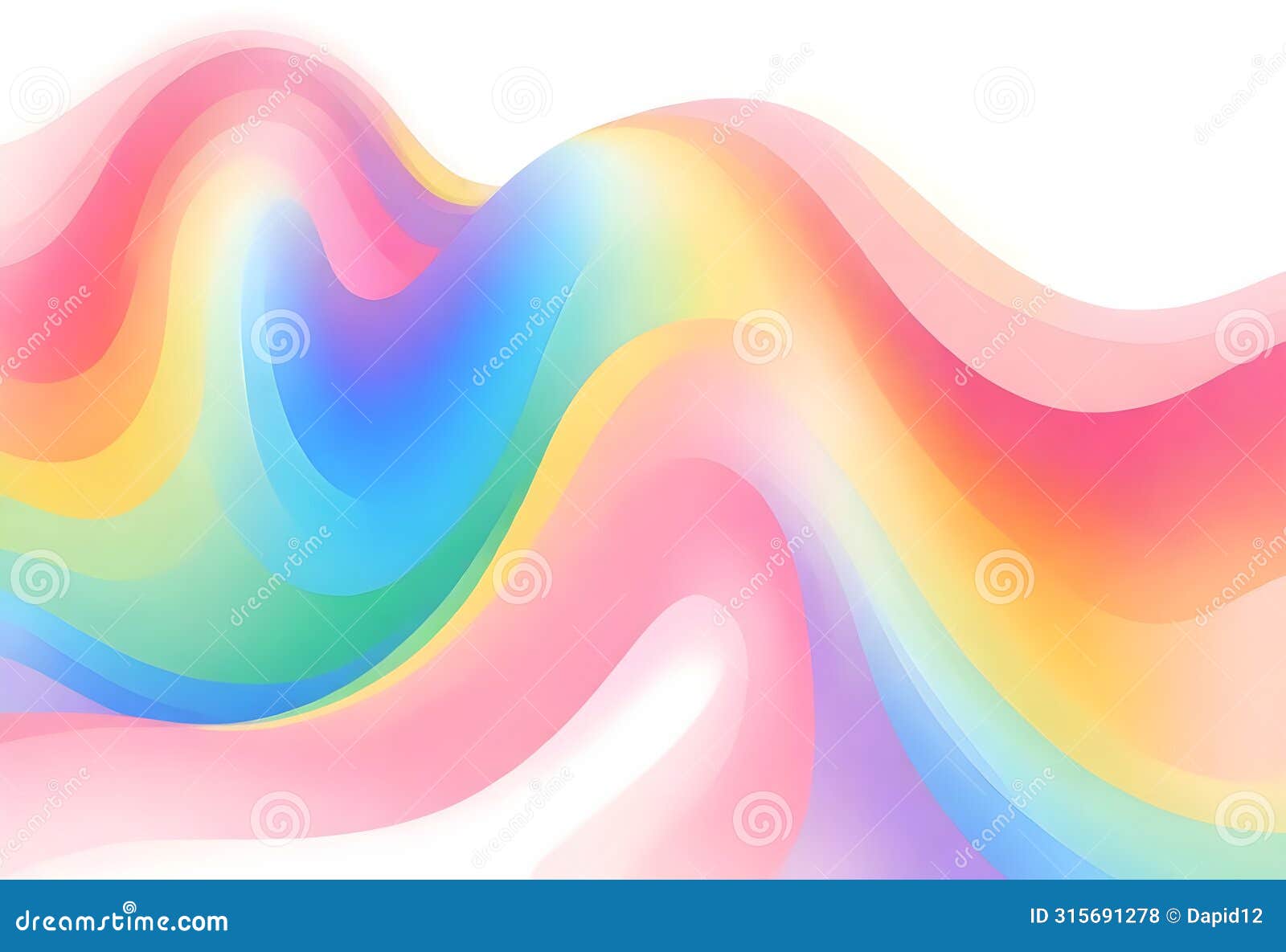 Rainbow Colored Wave with a Rainbow Pattern on it Stock Vector ...