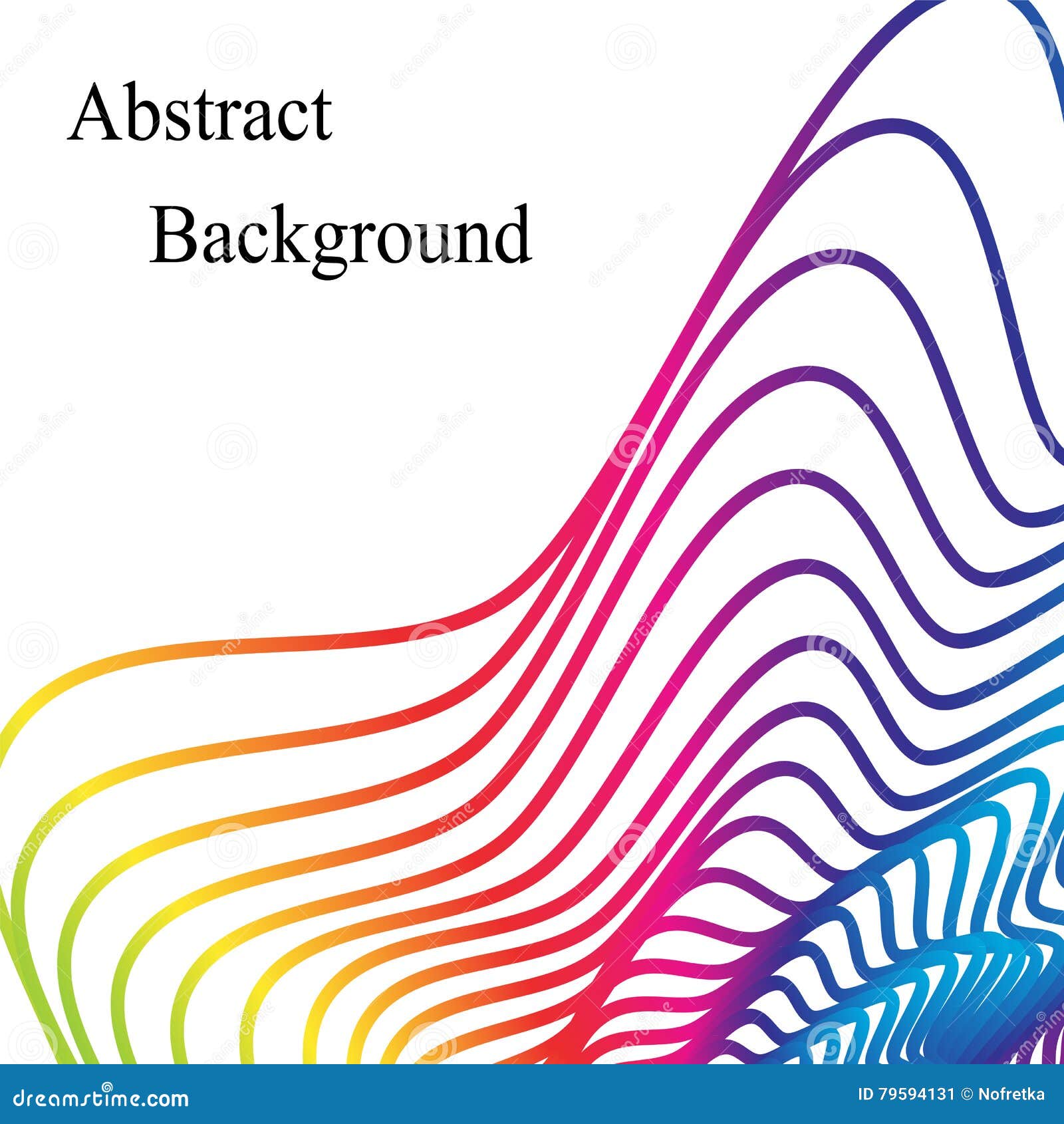 Rainbow Colored Wavy Pattern. Template for Visiting Cards, Labels ...