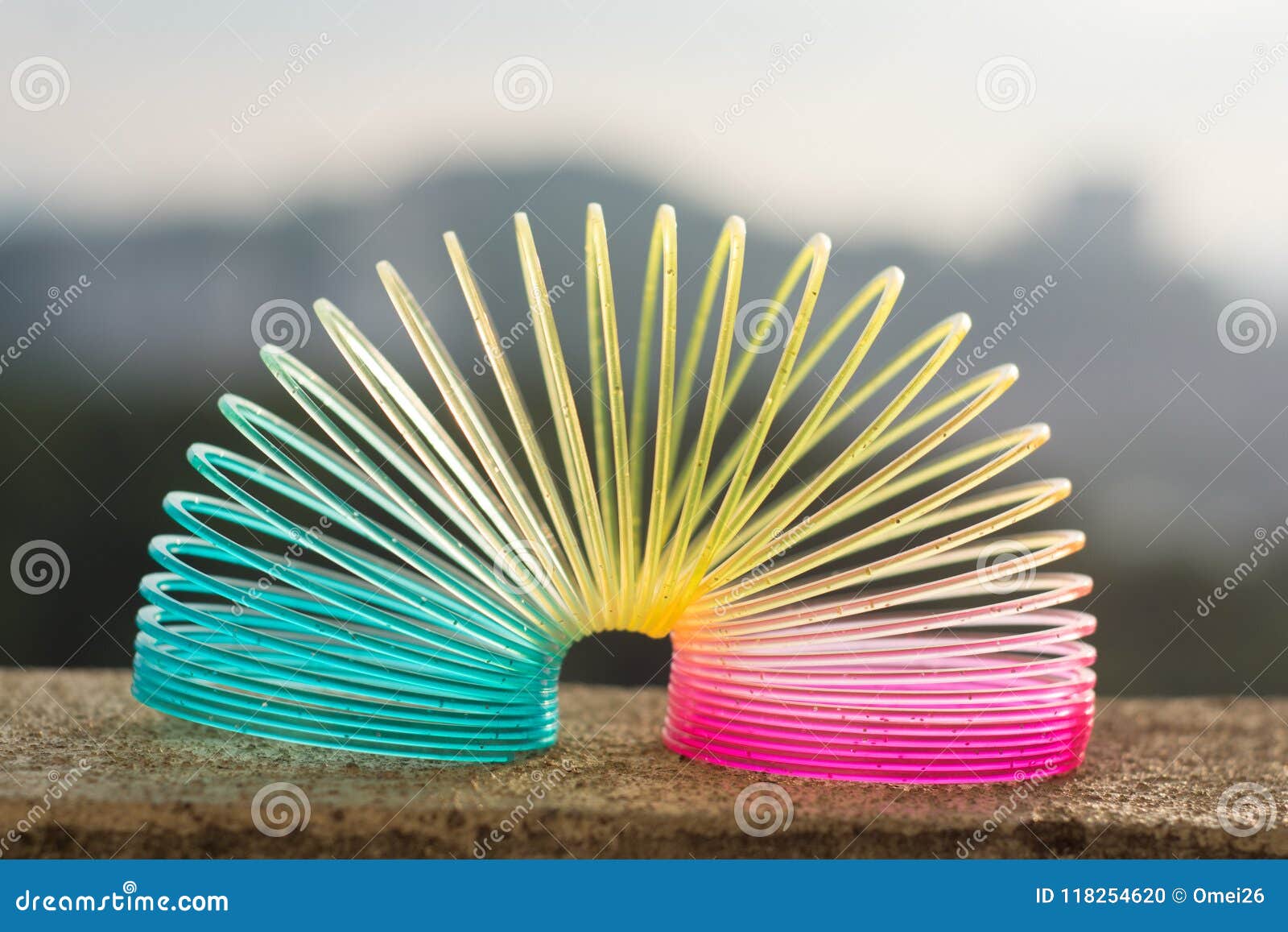 Rainbow Colored Wire Spiral Toy. Editorial Image - Image of expand ...