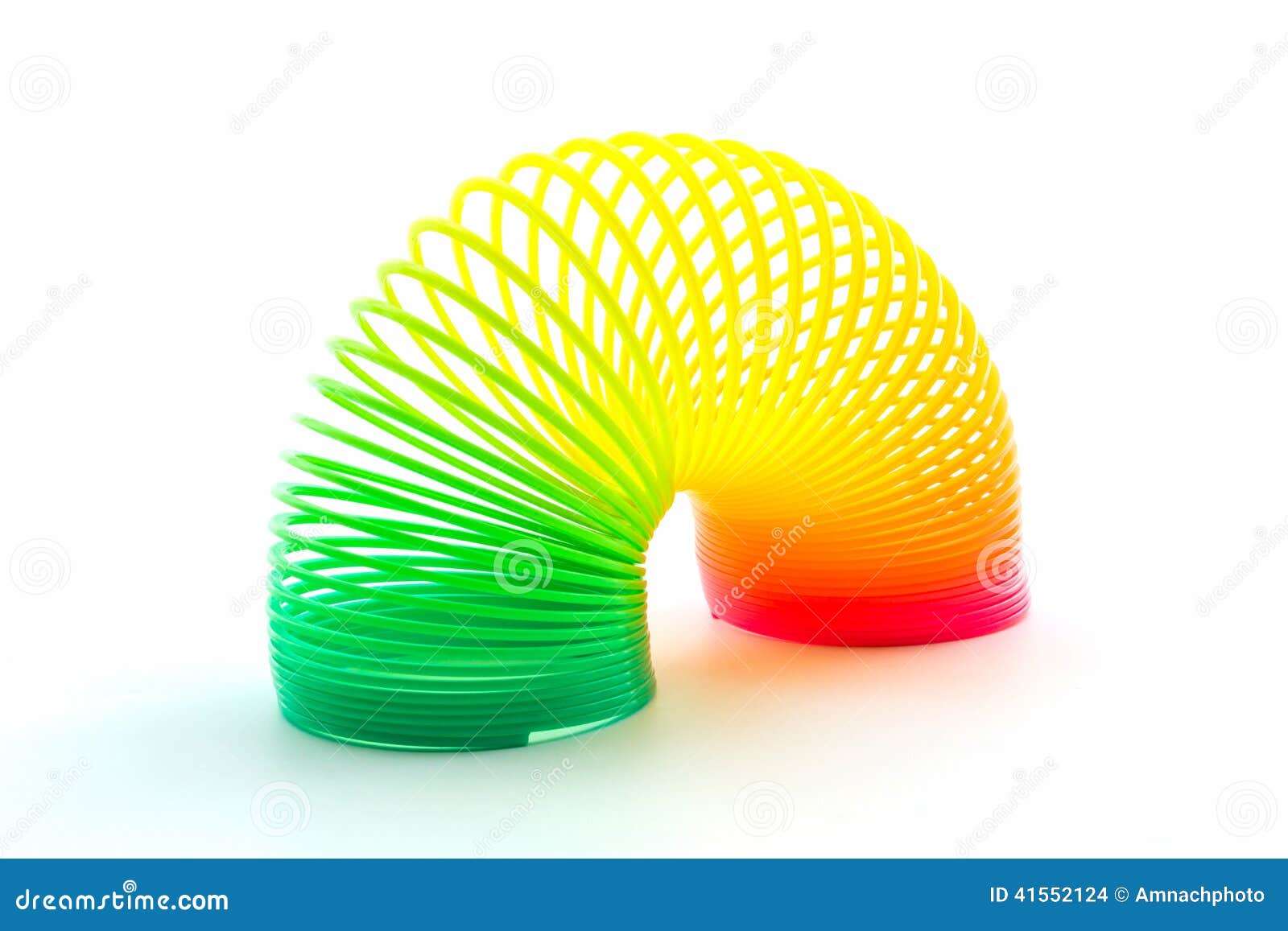 Rainbow Colored Wire Spiral. Editorial Stock Image - Image of orange ...