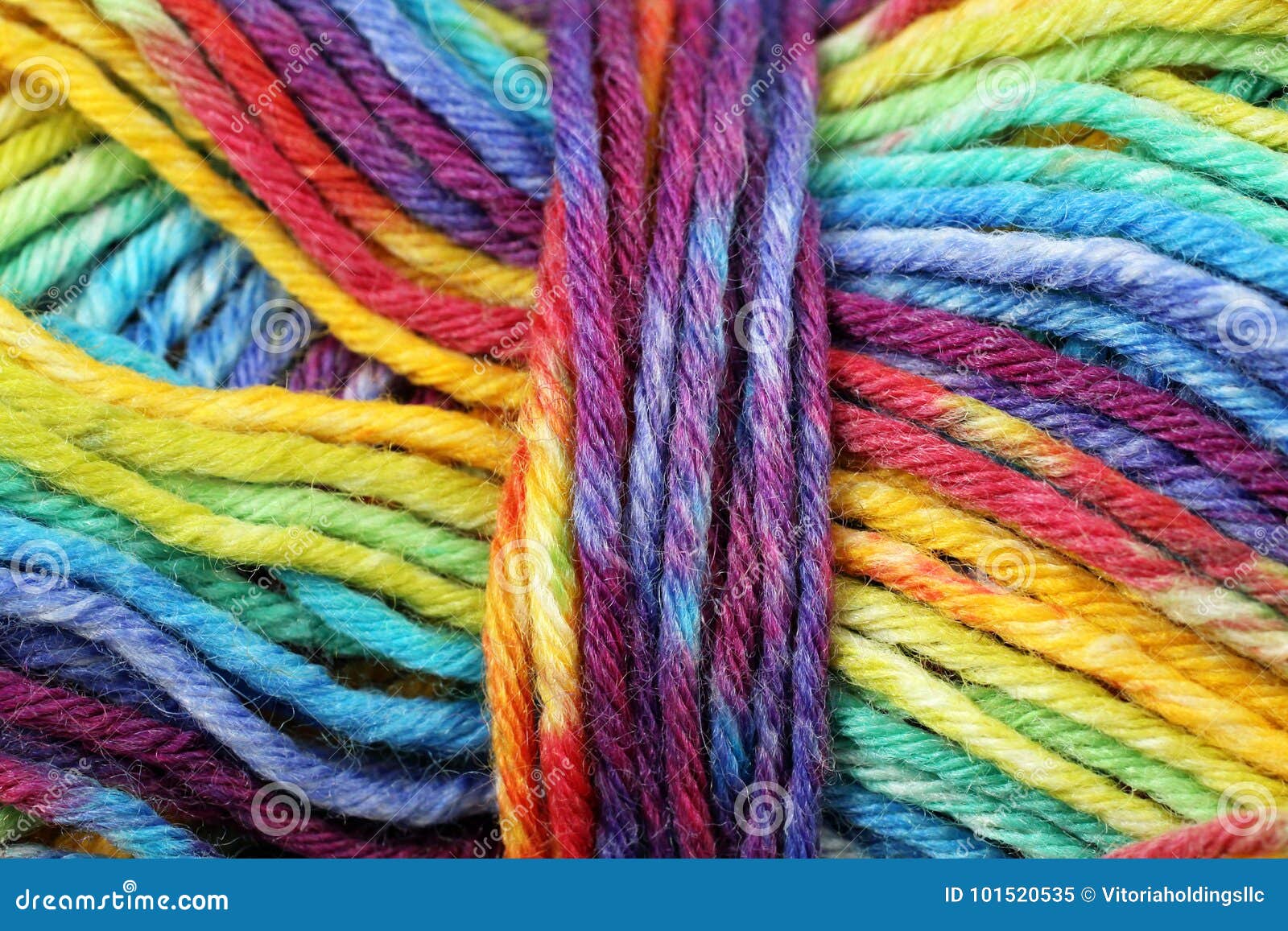 Rainbow Colored Yarn Texture Close Up Stock Image - Image of cotton ...
