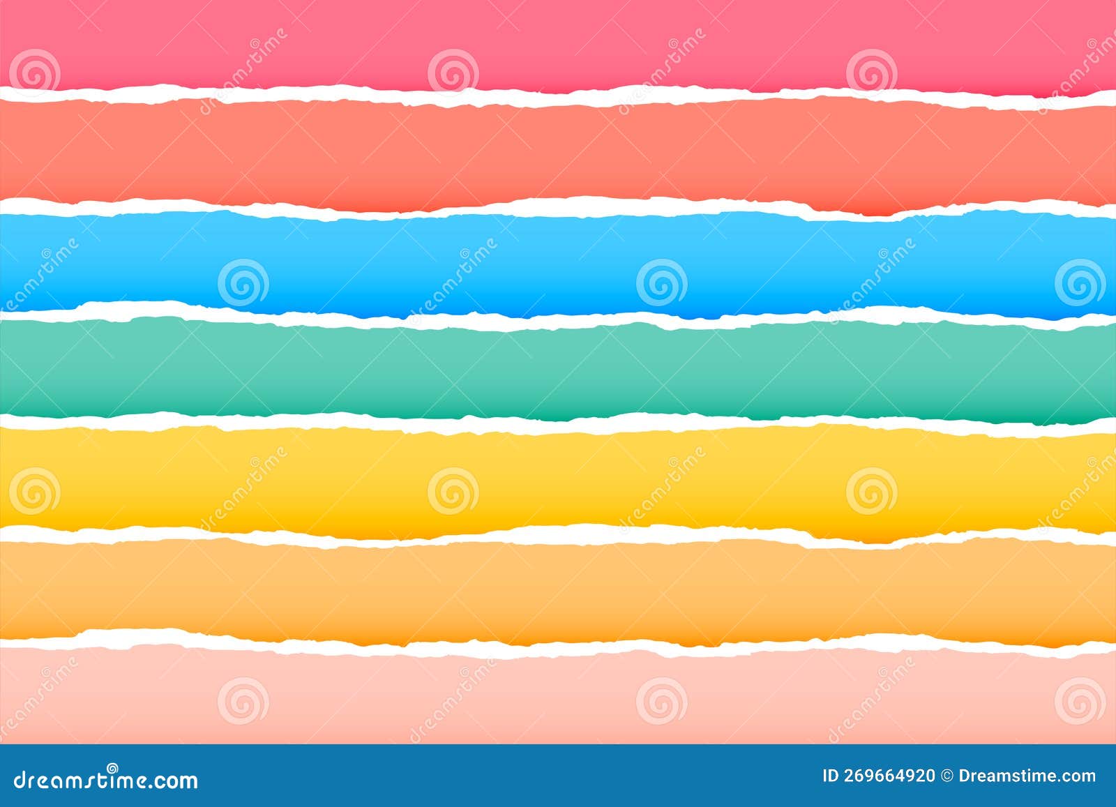 Rainbow Colorful Background in Paper Torn Style Stock Vector ...