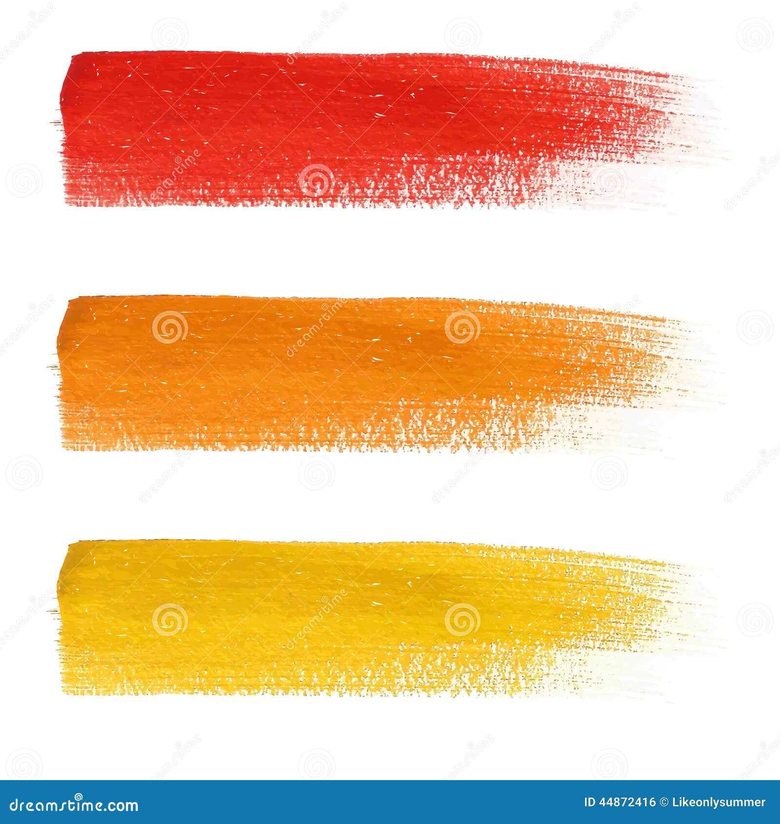 Rainbow Colorful Brush Strokes Set Stock Vector - Illustration of ...