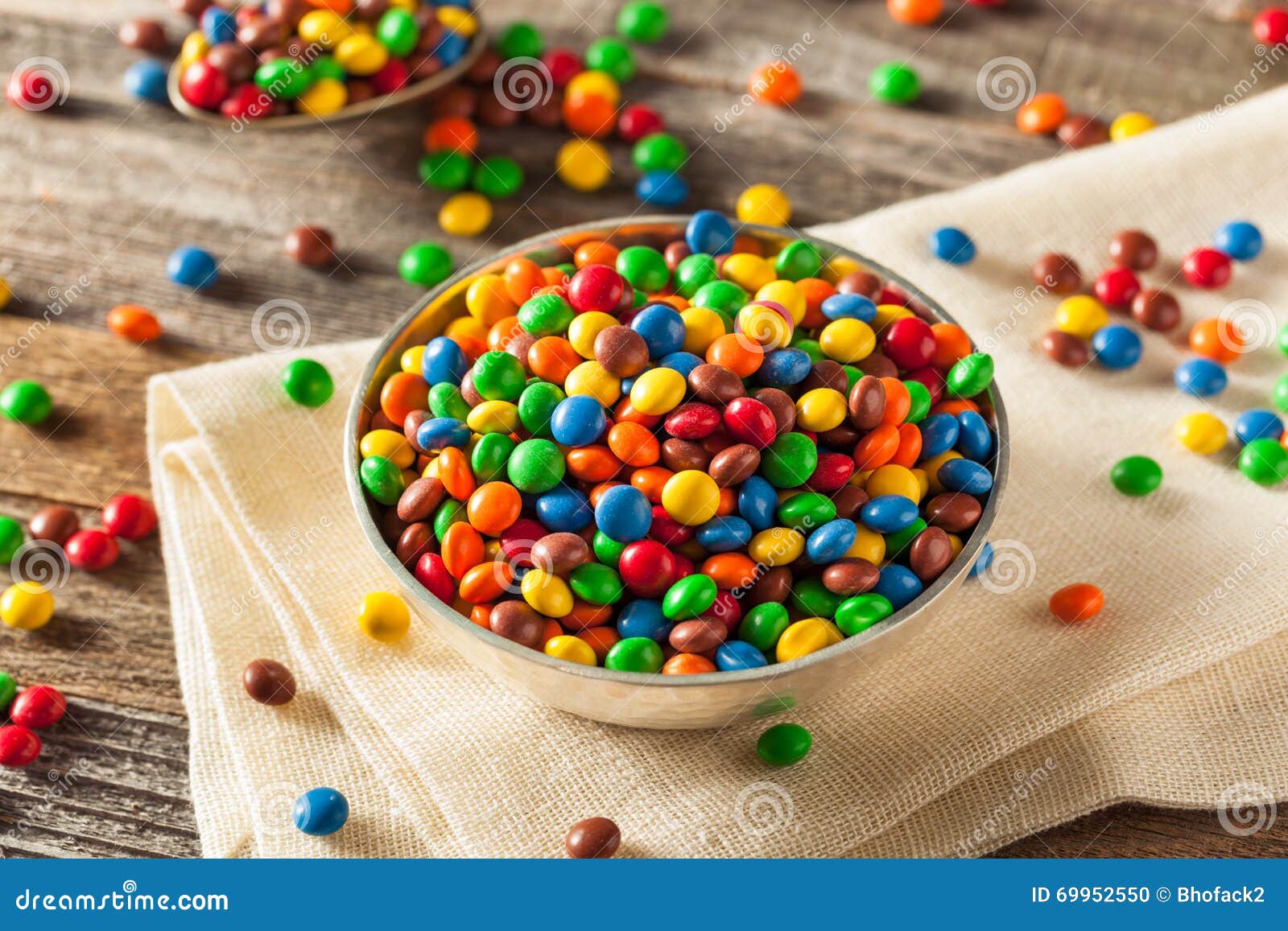 Rainbow Colorful Candy Coated Chocolate Stock Photo - Image of blue ...