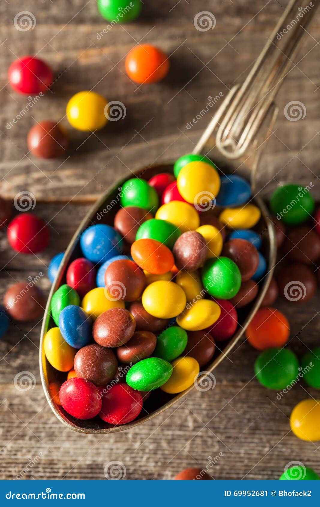 Rainbow Colorful Candy Coated Chocolate Stock Image - Image of blue ...