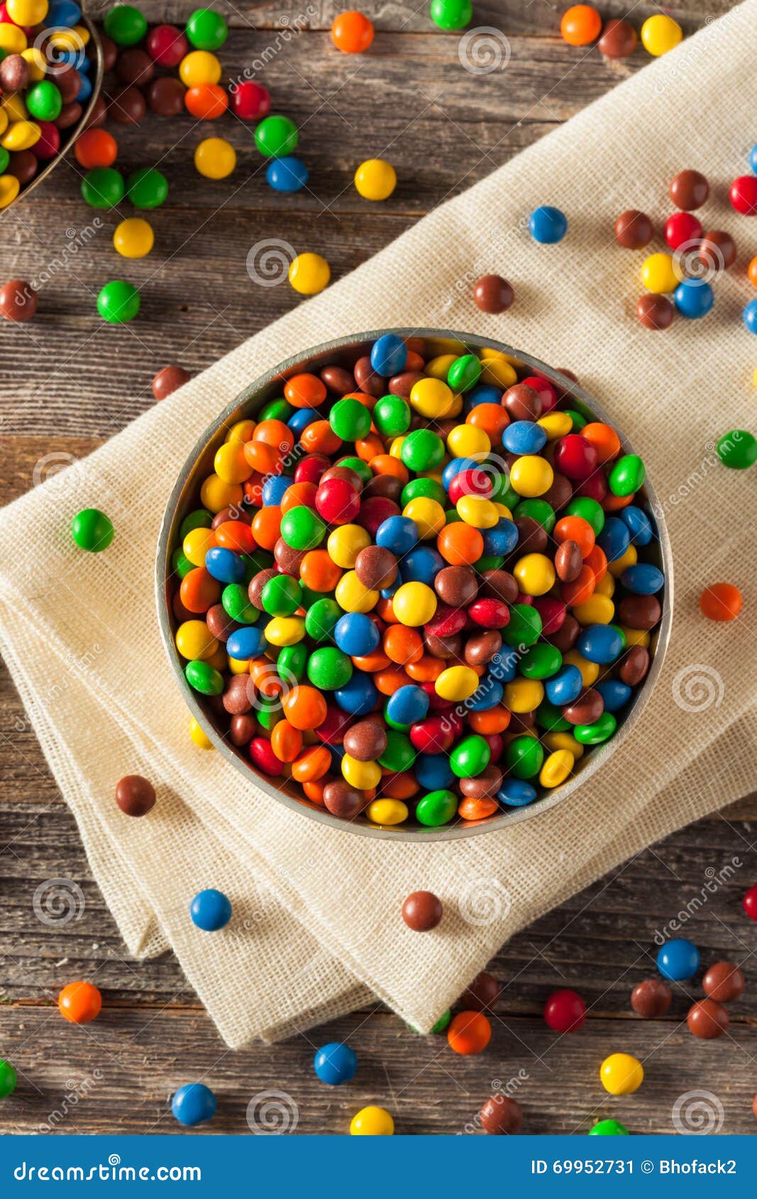 Rainbow Colorful Candy Coated Chocolate Stock Image - Image of round ...