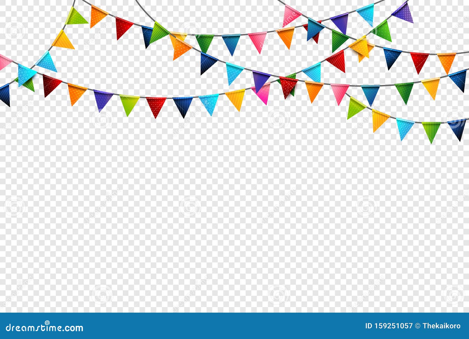 Rainbow Colorful Celebration Flags Design Element 0002 Stock ...