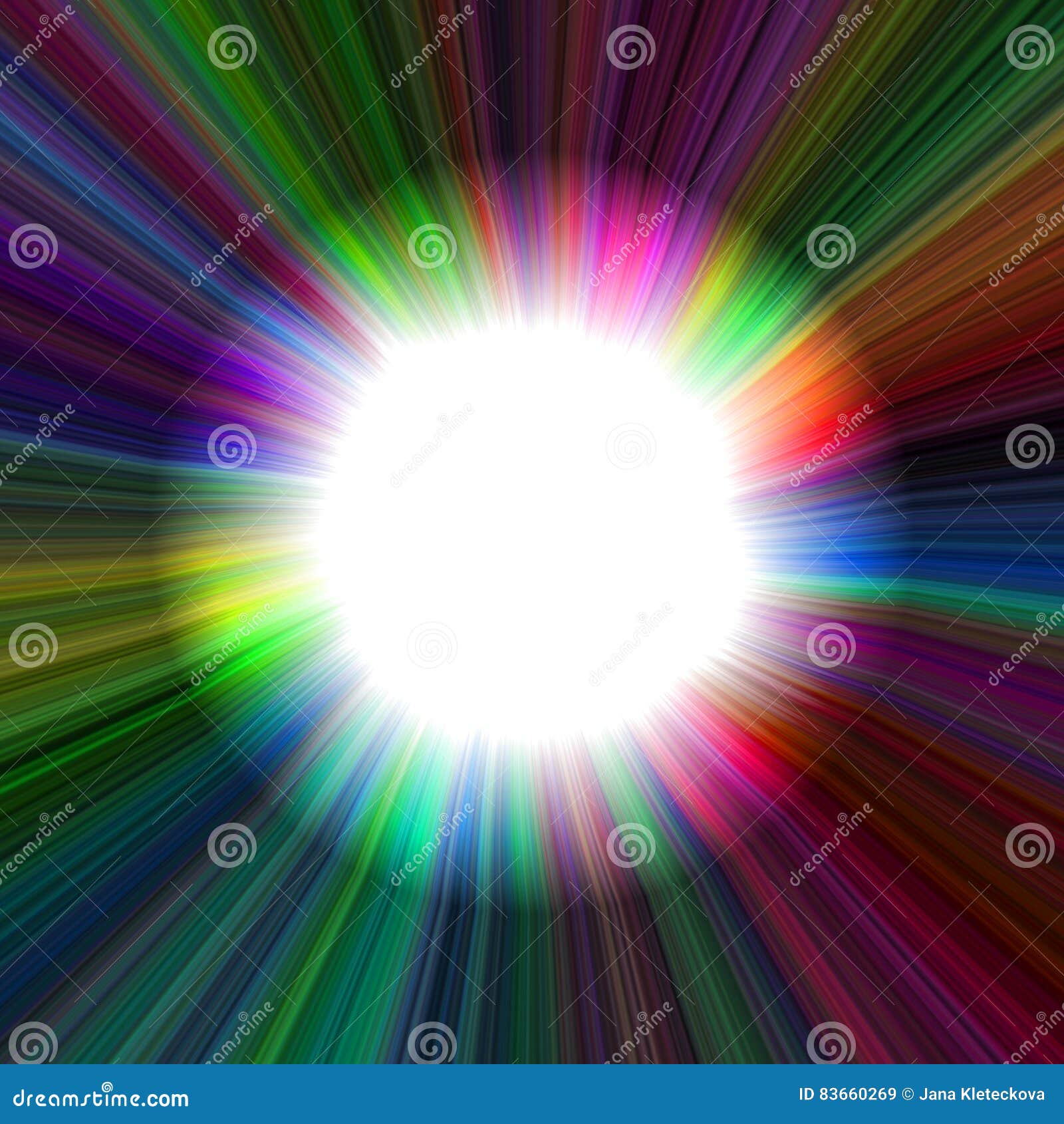 Rainbow Colorful Disk with Light Middle Centre Stock Illustration ...