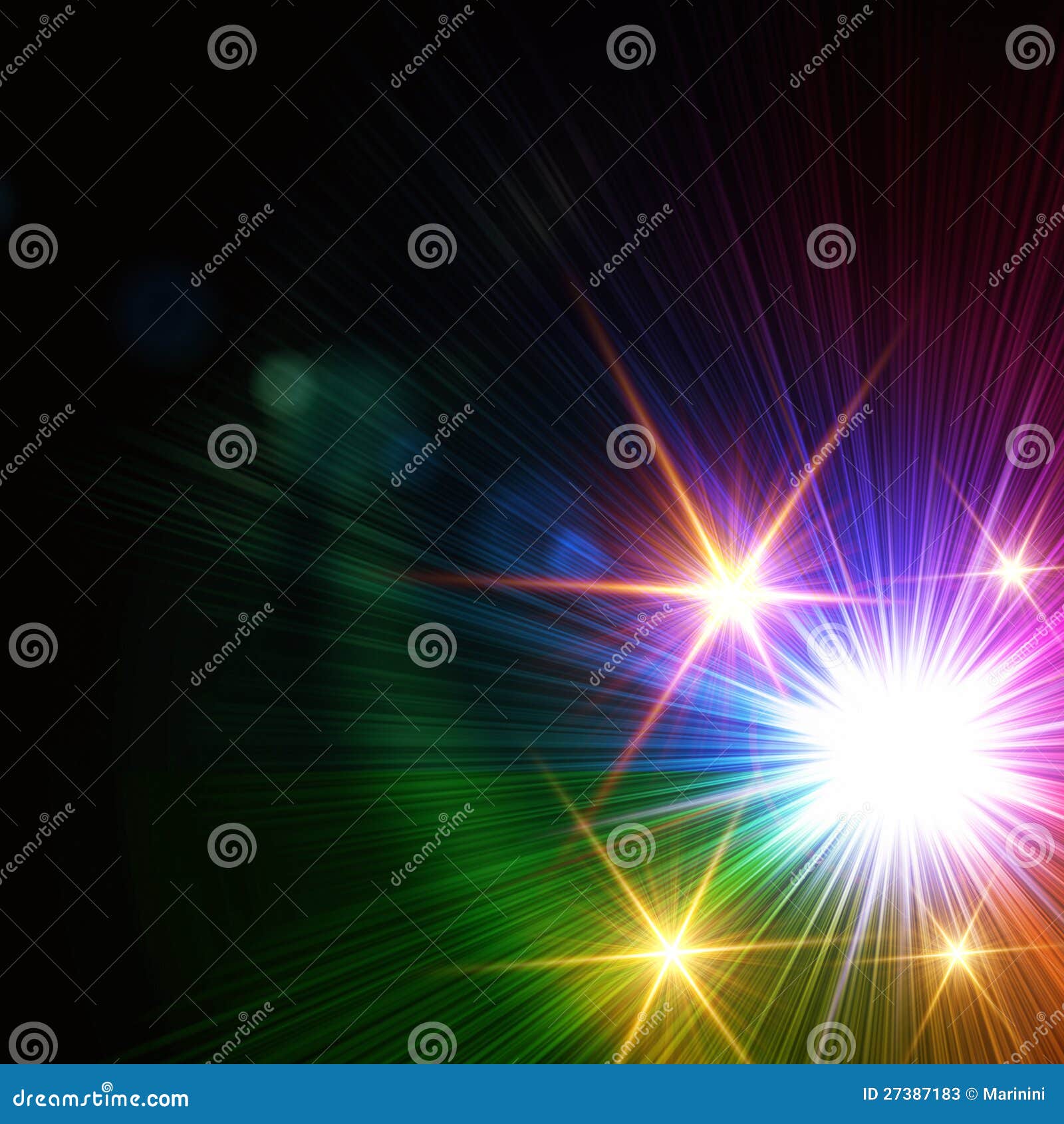Rainbow Colorful Lights, Lens Flare Stock Illustration - Illustration ...