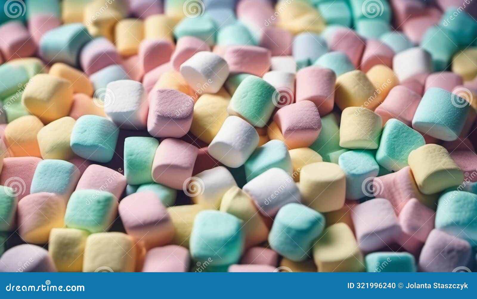Rainbow Colorful Marshmallows Background Stock Illustration ...