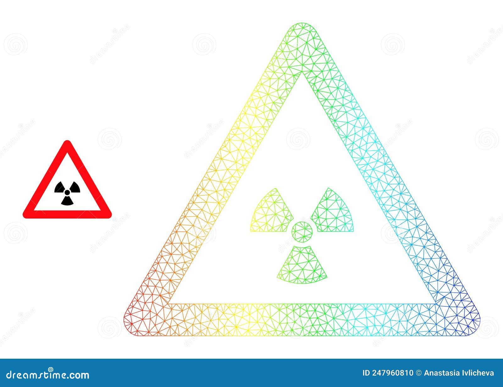 Spectrum Network Gradient Radioactivity Warning Icon Stock Illustration ...
