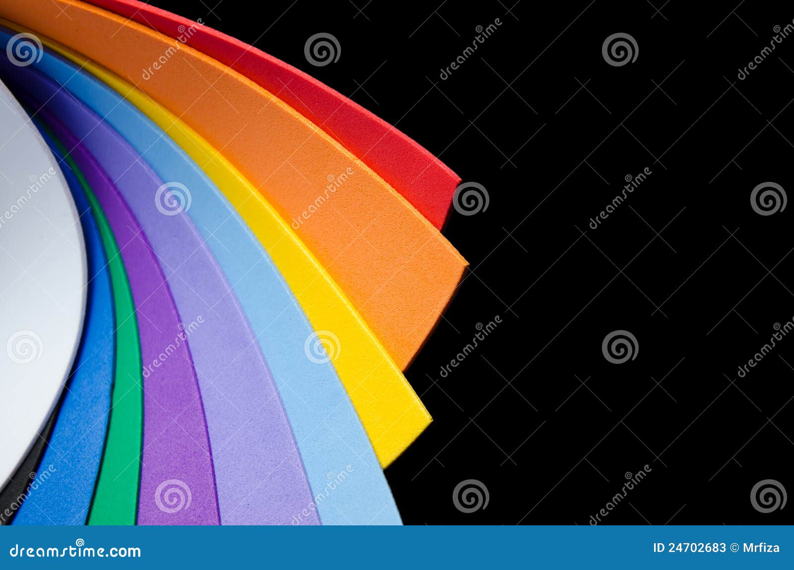 Rainbow colorful paper stock image. Image of objects - 24702683