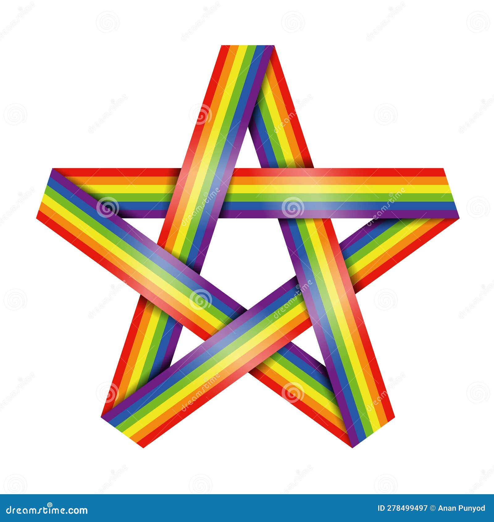 Rainbow Colorful Pride Flag with Star Cross Shape Vector Design Stock ...