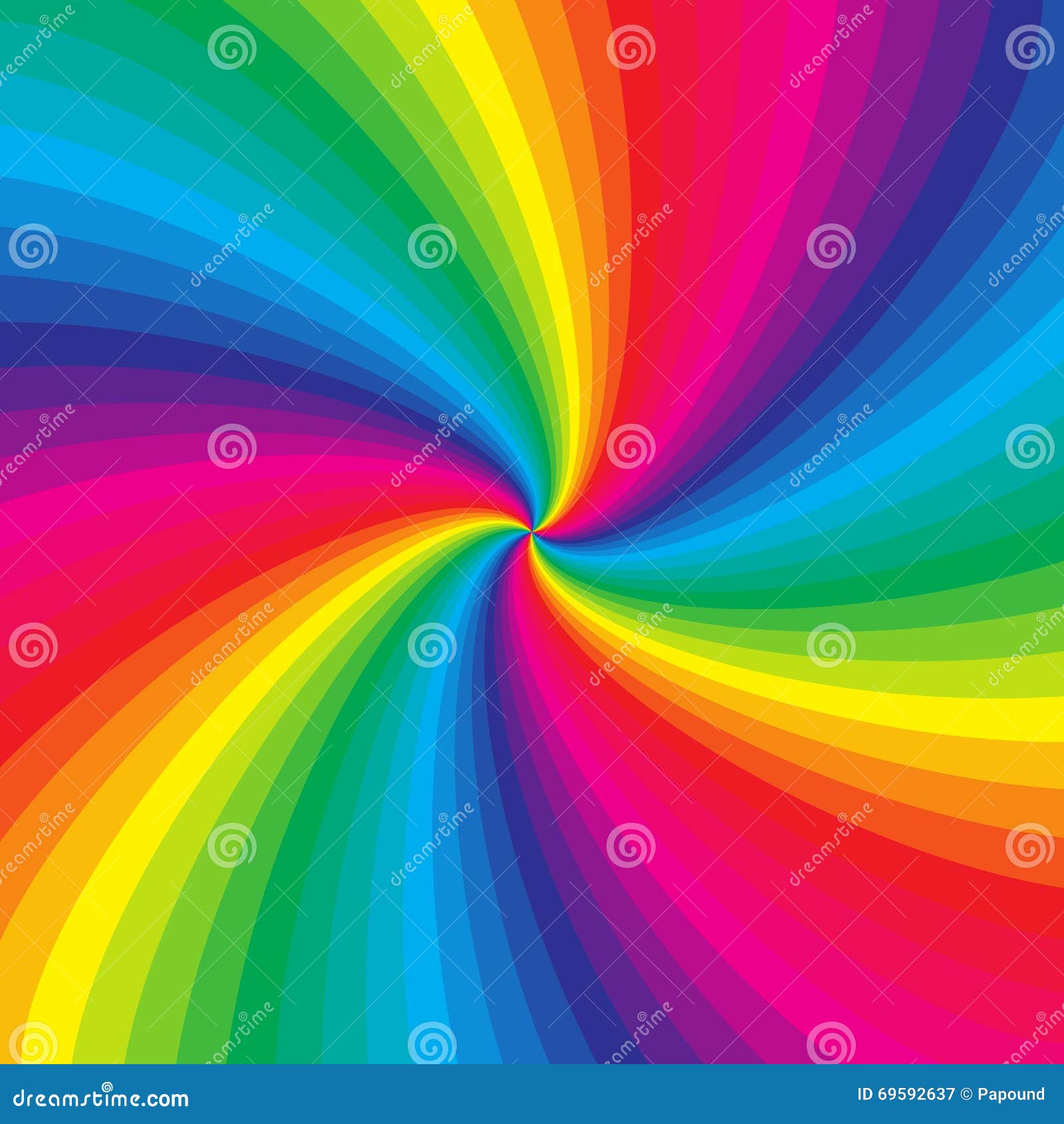 Rainbow Colorful Spiral Background Stock Vector - Illustration of swirl ...