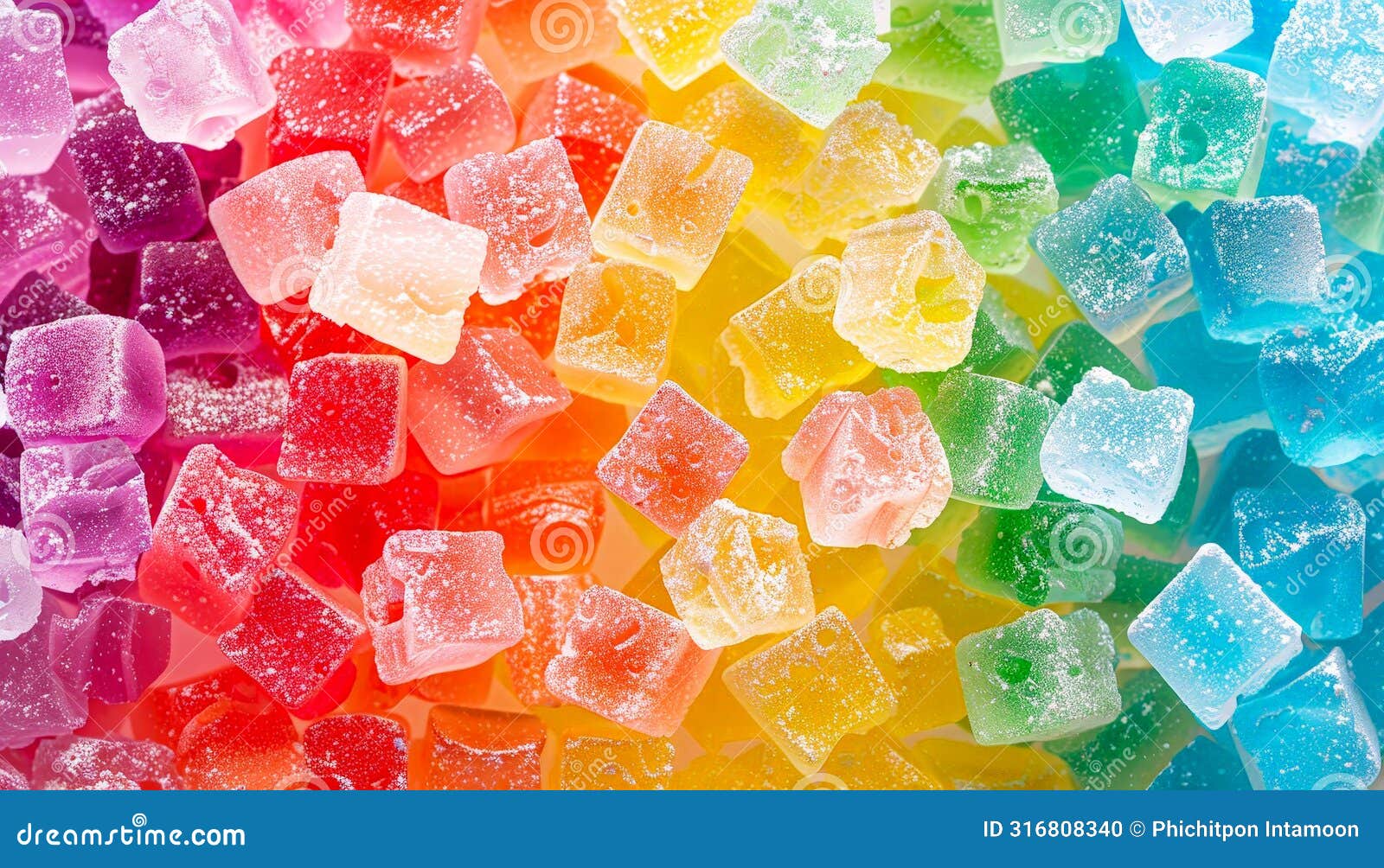 Rainbow Colorful Topping Sugar Background. Ai Generative Stock Photo - Image of diagram, sugar ...