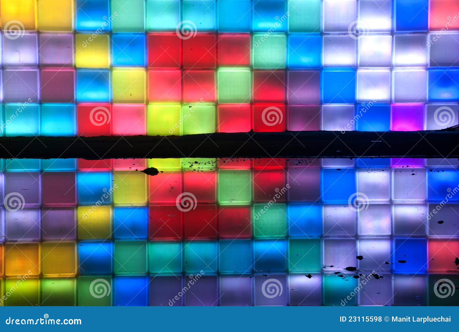 Rainbow Colorful on the Wall and Reflection . Stock Photo - Image of ...