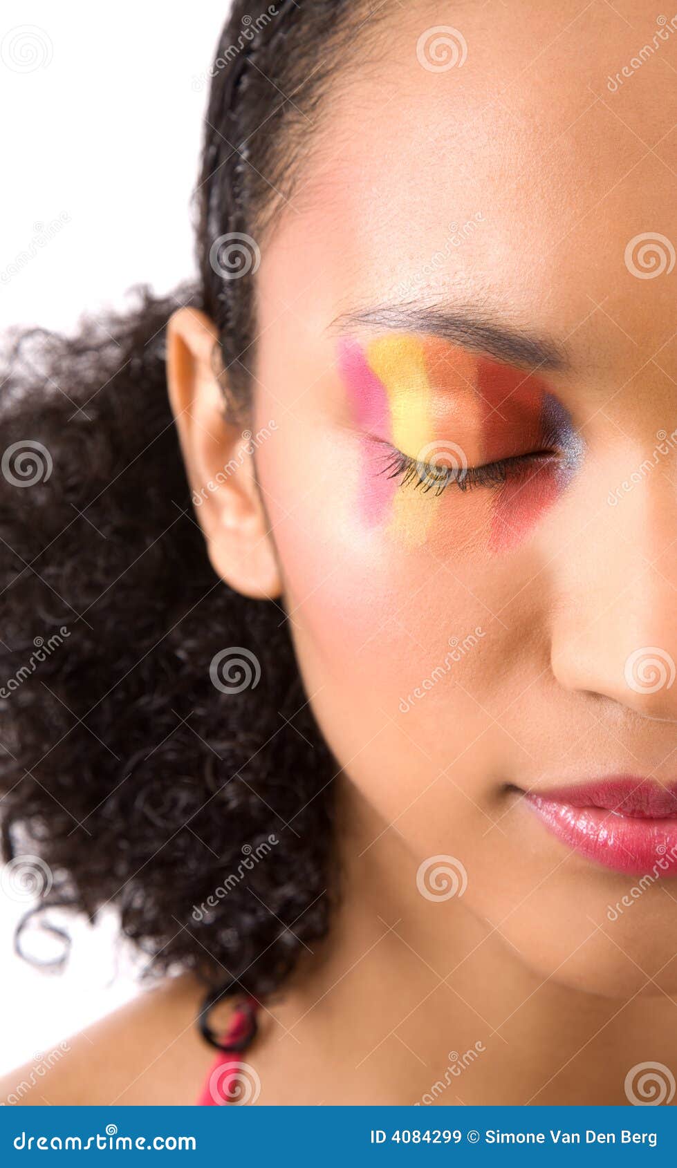 Rainbow colors stock image. Image of face, woman, american - 4084299