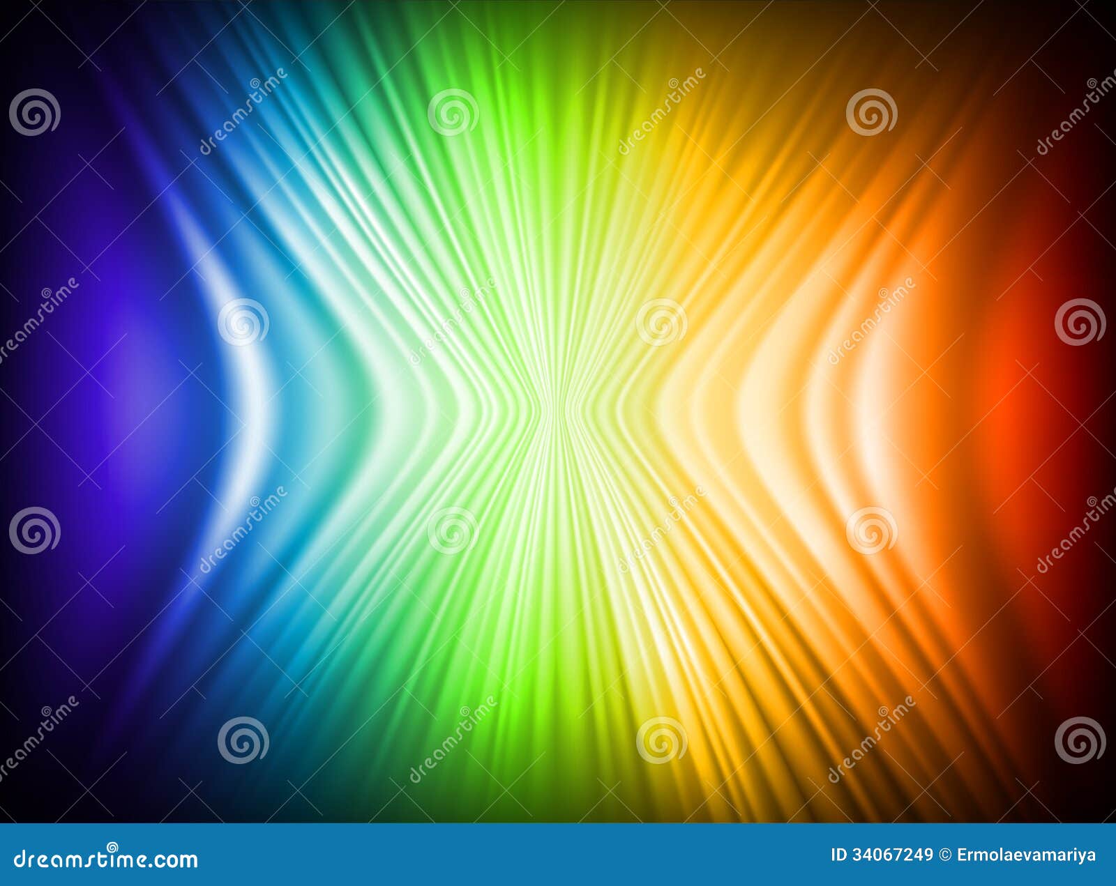Rainbow Colors Abstract Horizontal Lines Card Stock Vector ...