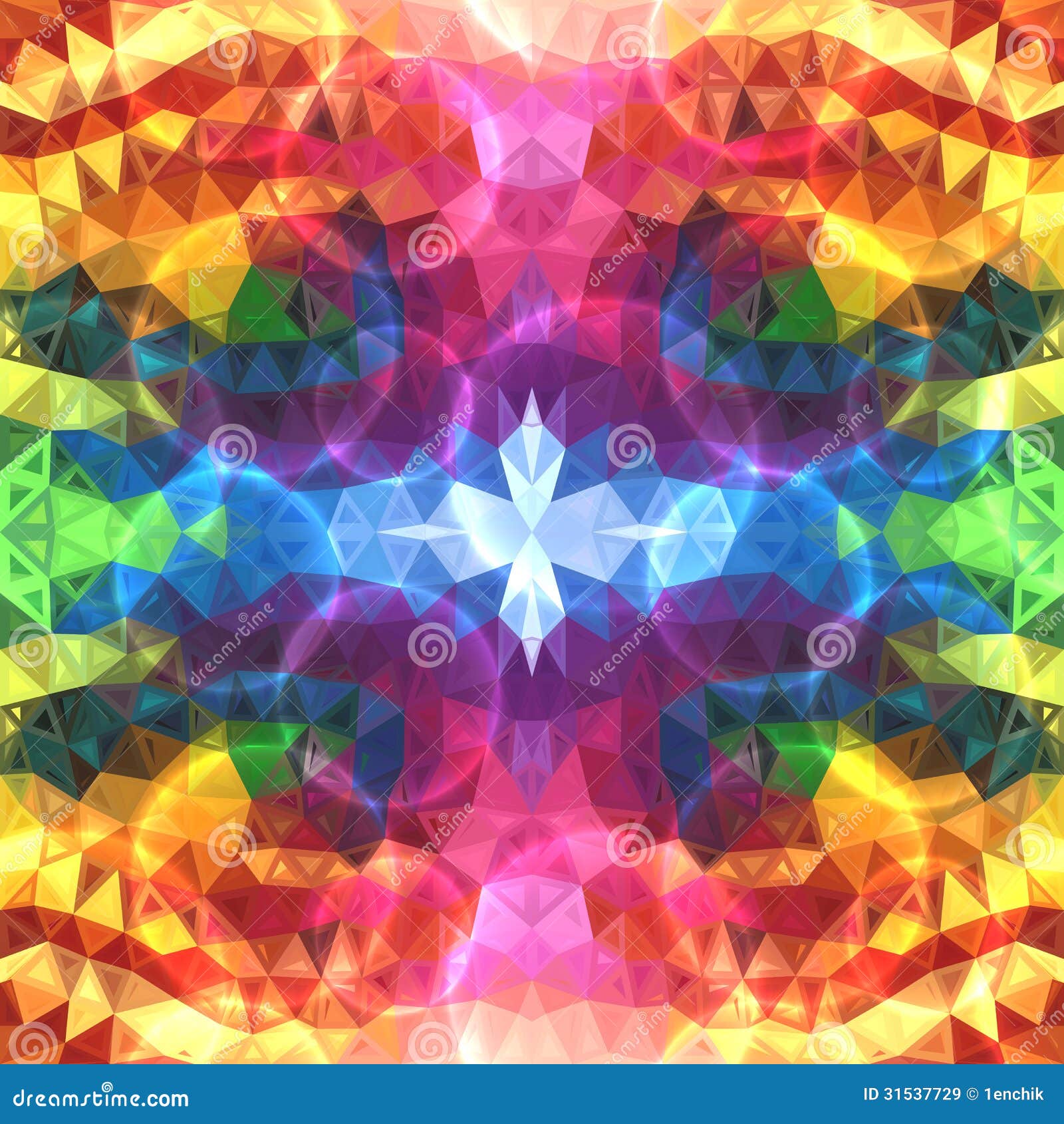Rainbow Colors Abstract Shining Triangles Stock Vector - Illustration ...