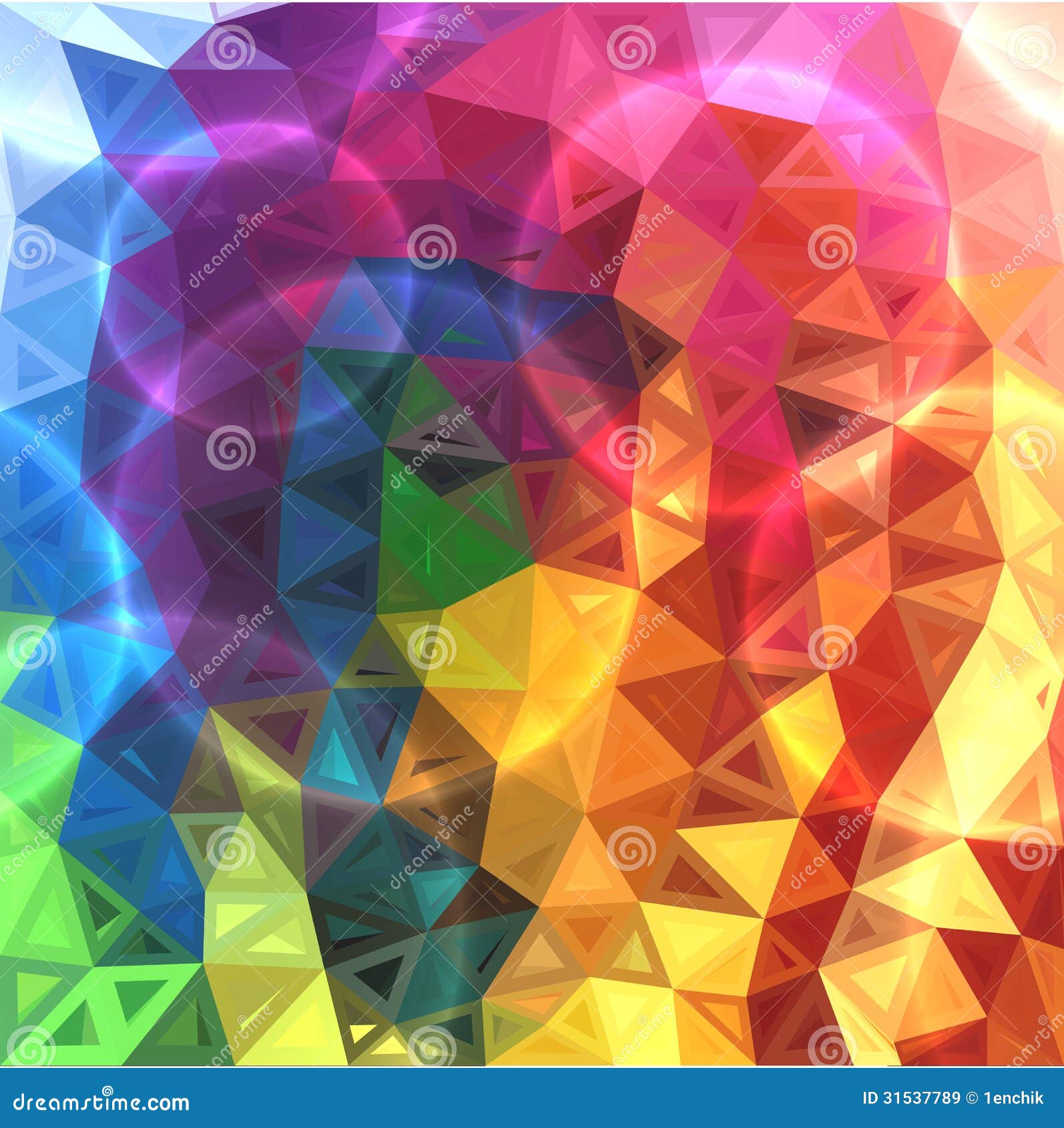 Rainbow Colors Abstract Triangles Background Stock Vector ...