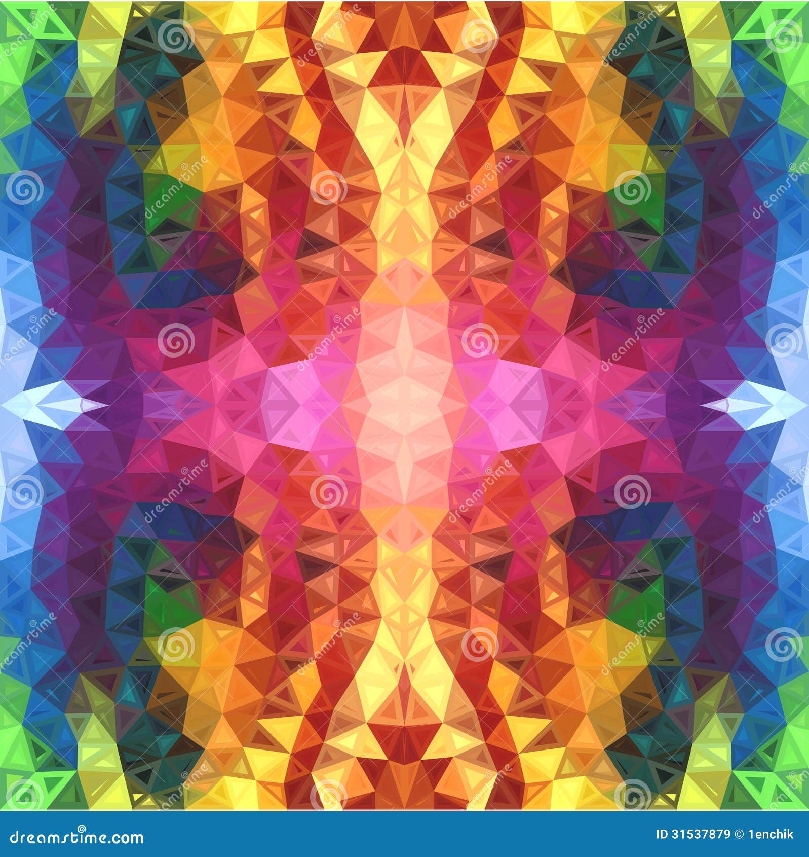 Rainbow Colors Abstract Triangles Background Stock Vector ...