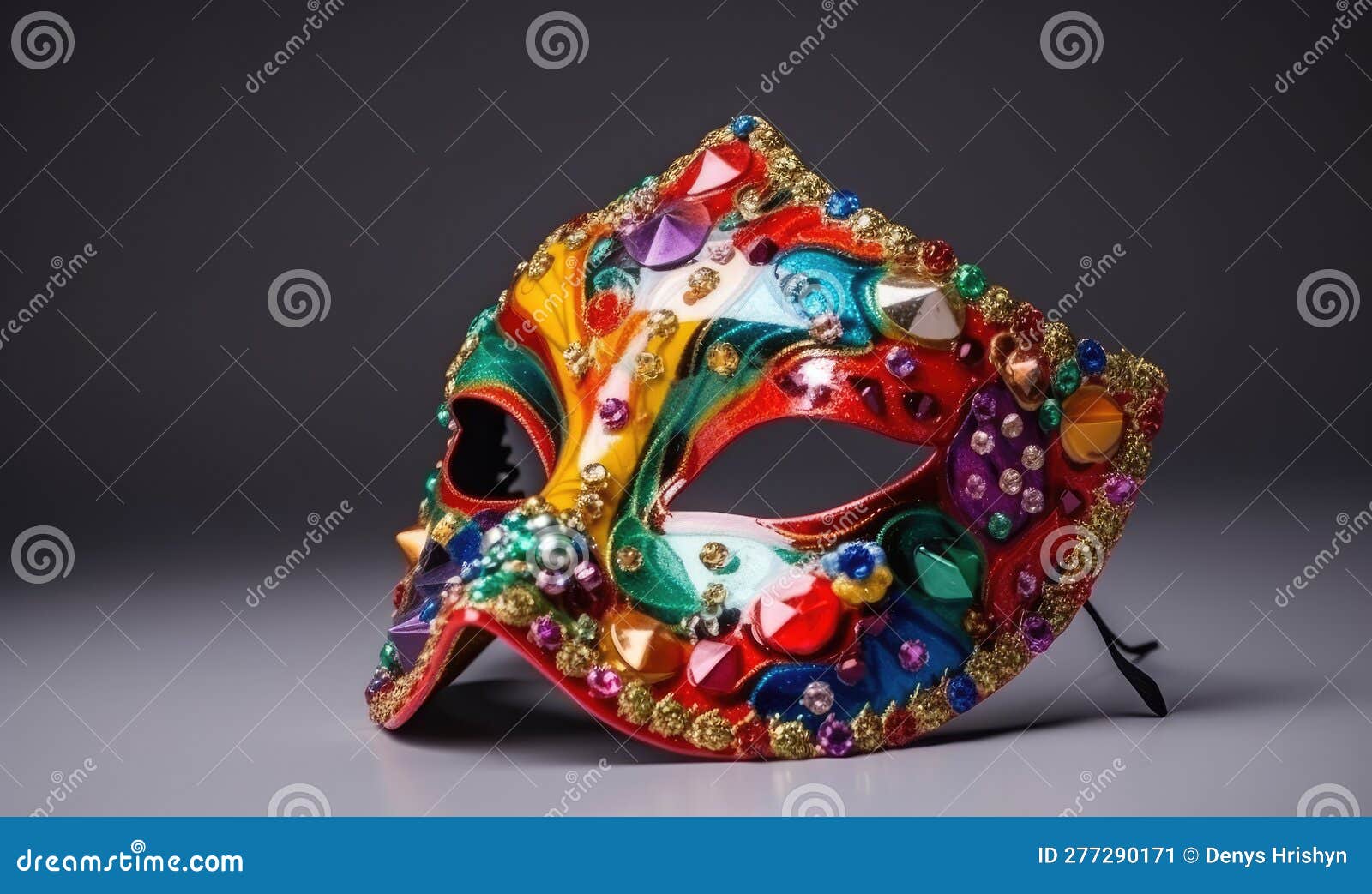 A Rainbow of Colors Adorned Carnival Masks Creating Using Generative AI ...