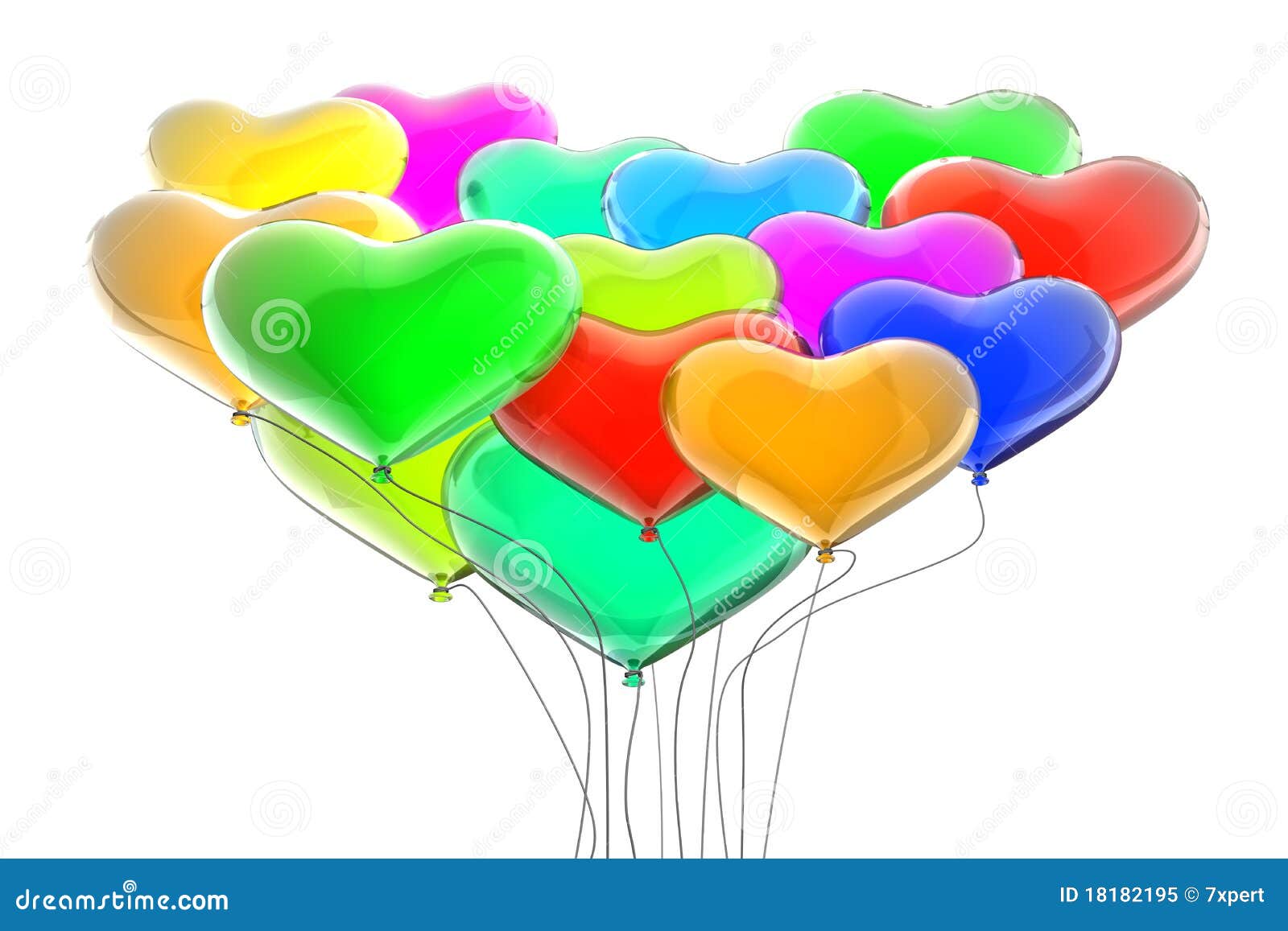 Rainbow colors balloons stock illustration. Illustration of party ...