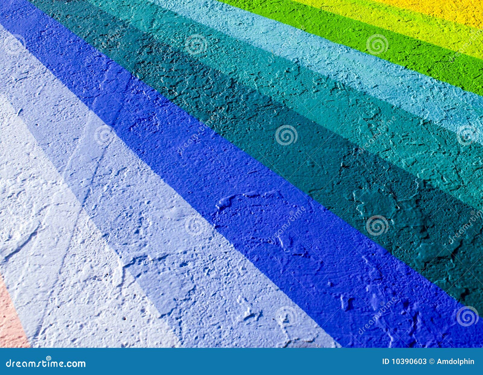 Rainbow of Colors on Cement Stock Image - Image of wall, urban: 10390603