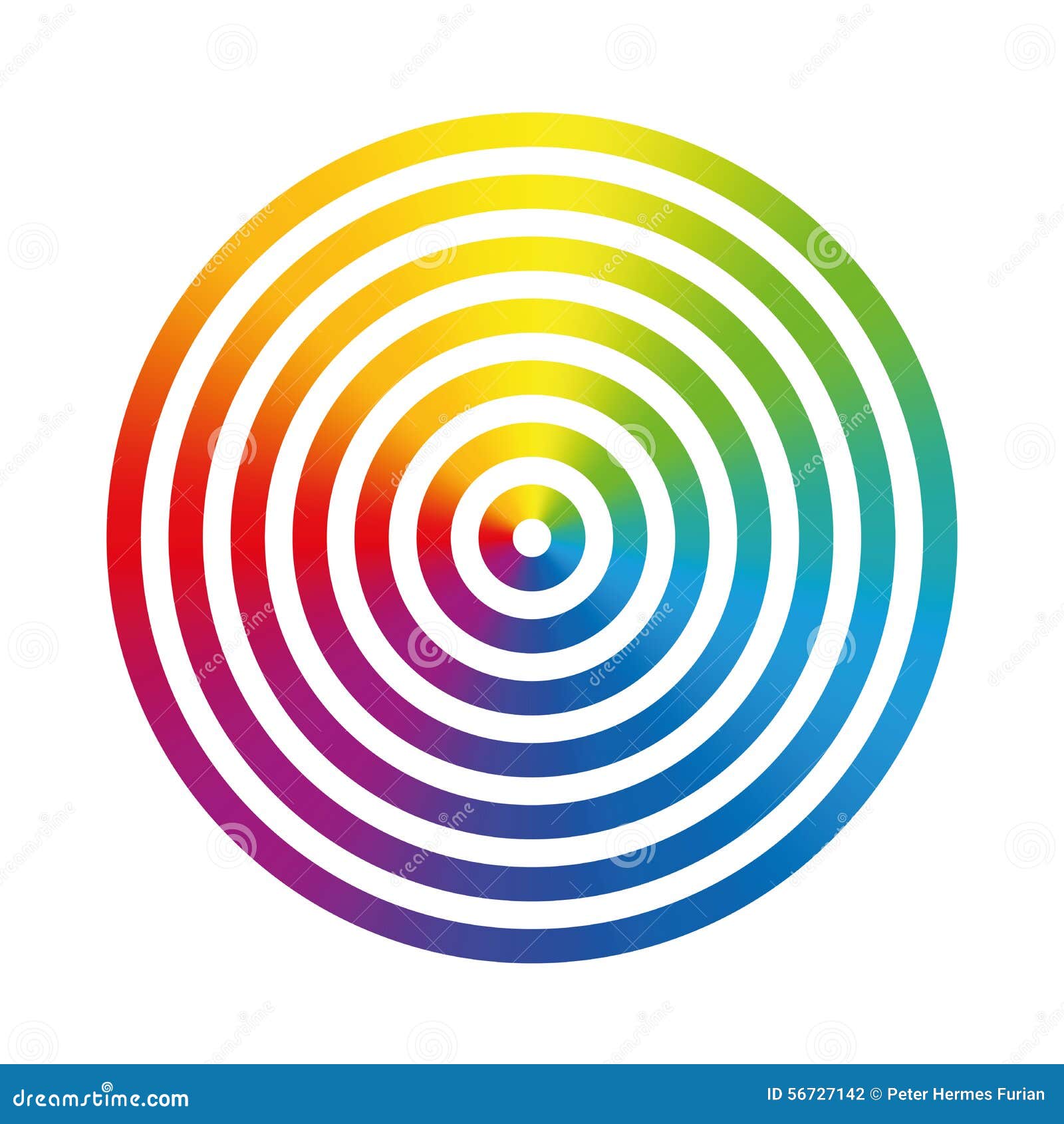 Rainbow Colors Circle Rings Stock Vector - Illustration of isolated ...