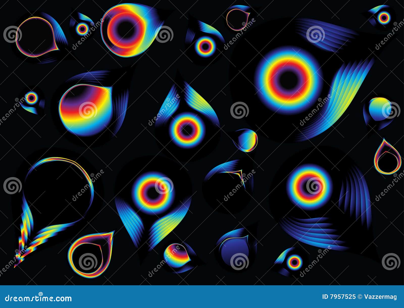 Rainbow Colors on Dreamy Object Stock Vector - Illustration of design ...