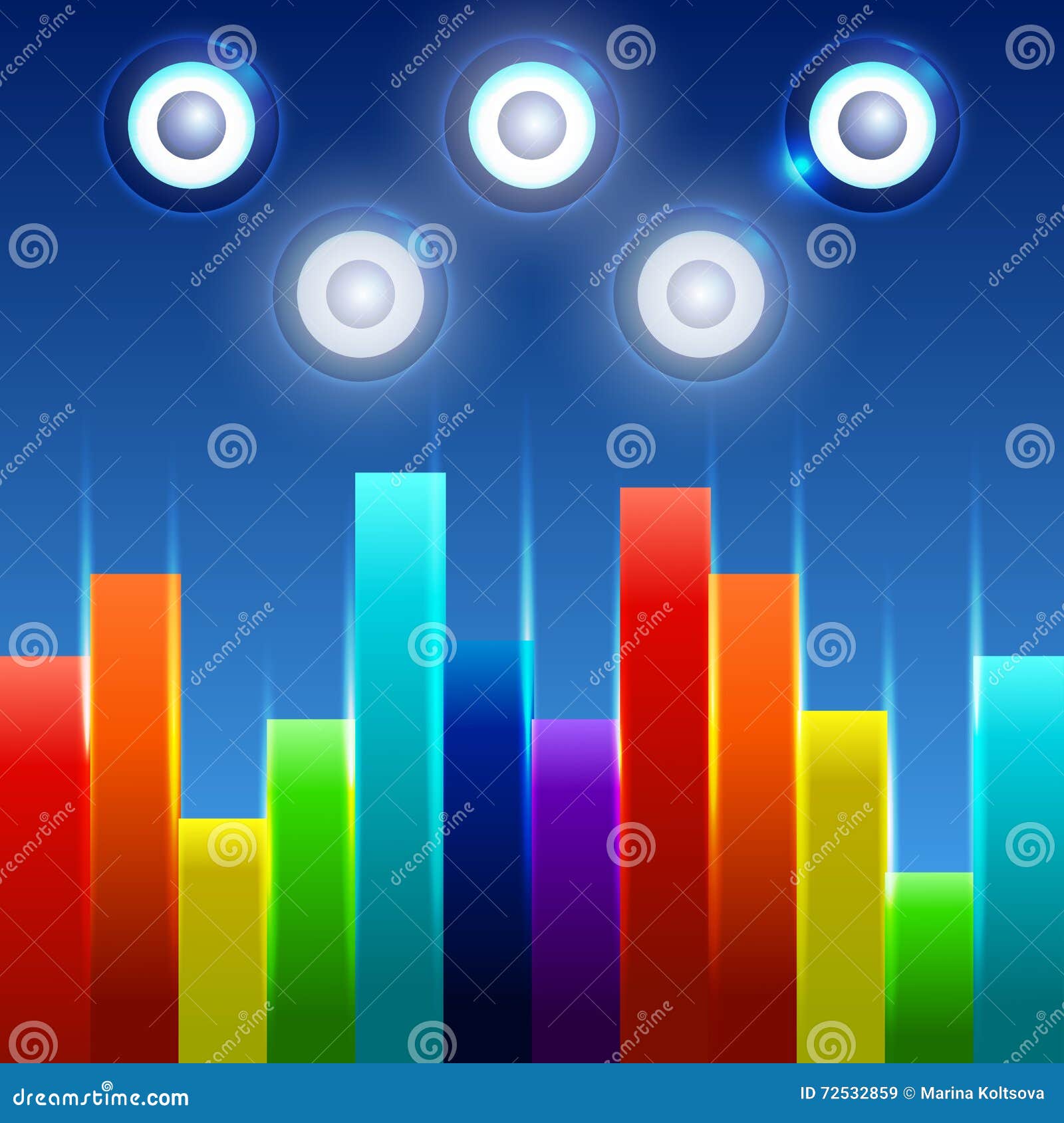 Rainbow Colors in the Form of an Equalizer Stock Vector - Illustration ...