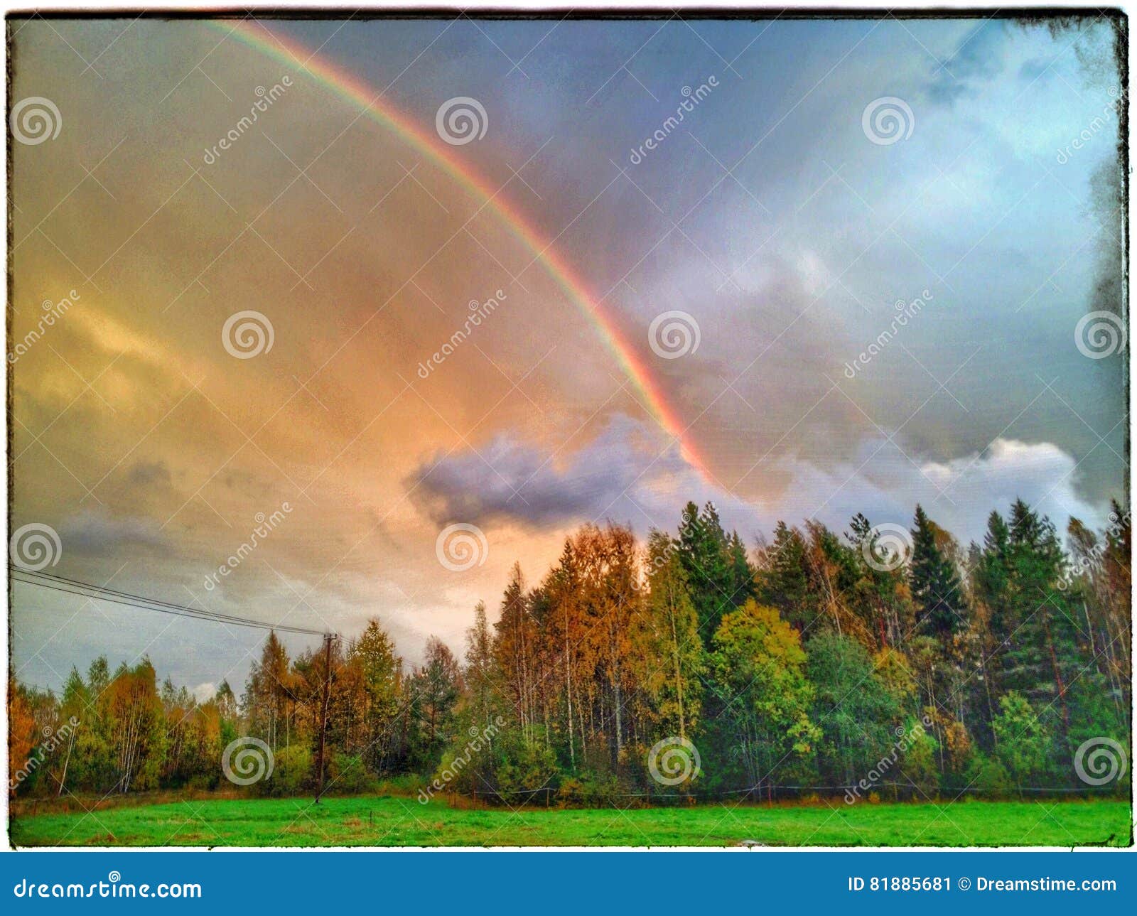 Rainbow stock image. Image of colors, rainbow, rain, nature - 81885681