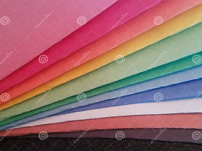 Rainbow colors of paper stock image. Image of fanned - 141406595