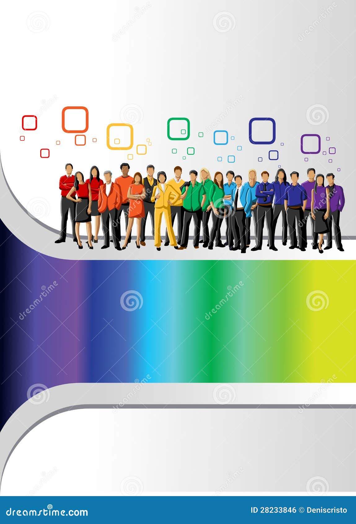 Rainbow colors people stock vector. Illustration of layout - 28233846