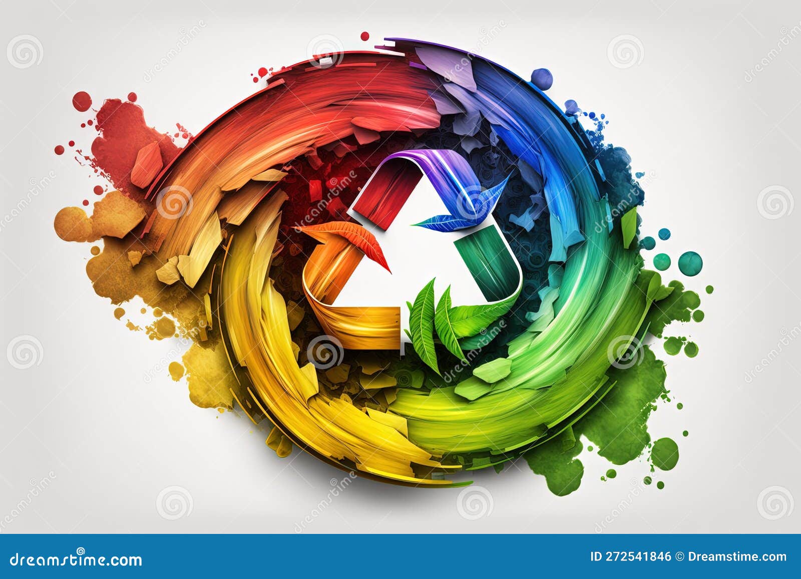 Rainbow Of Recycling Symbols Stock Photo | CartoonDealer.com #14182638