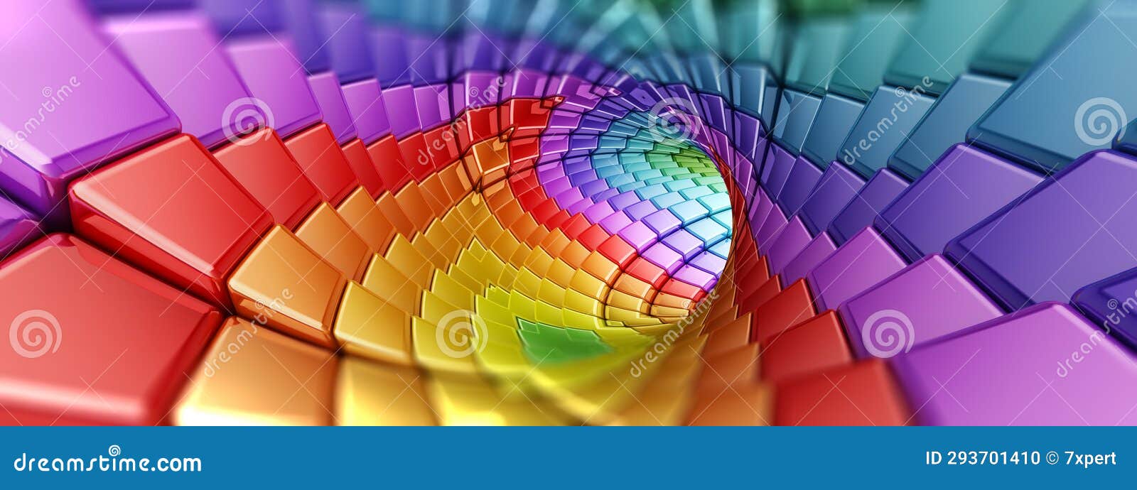 Rainbow Colors Technology Background Panorama Stock Illustration ...