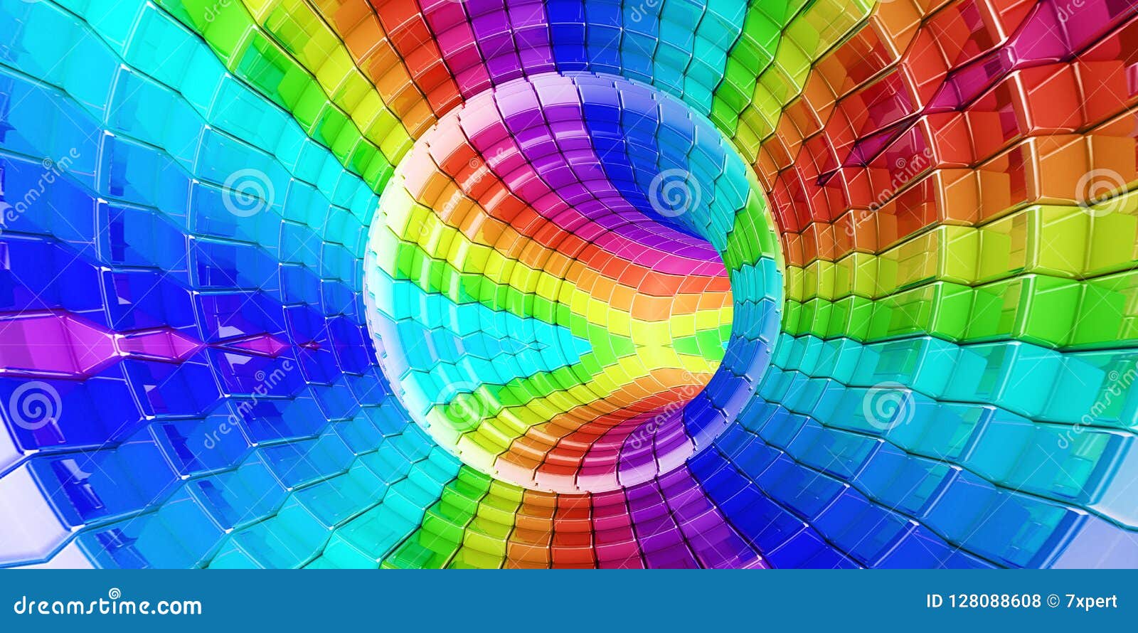 Rainbow Colors Technology Background Panorama Stock Photo - Image of ...