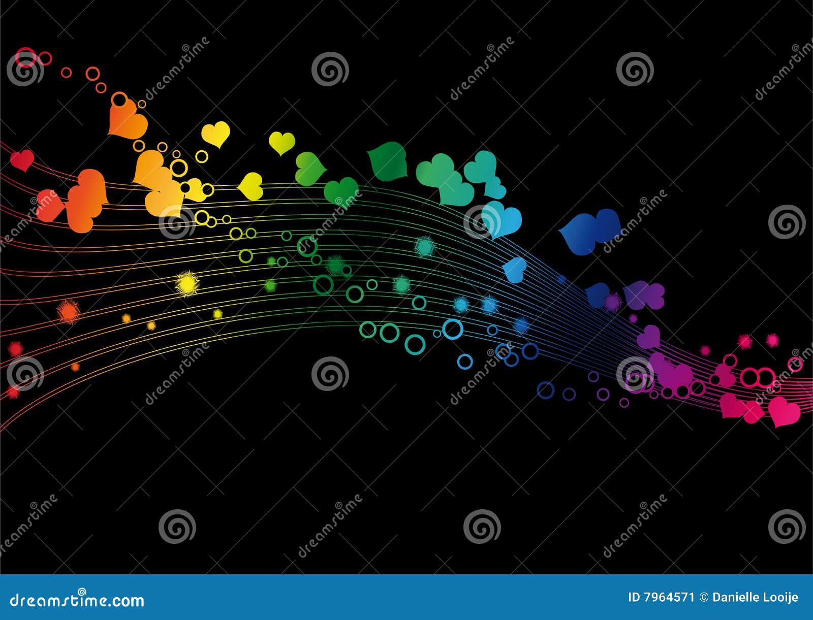 Rainbow Colors in a Wave - Vector Image Stock Vector - Illustration of ...