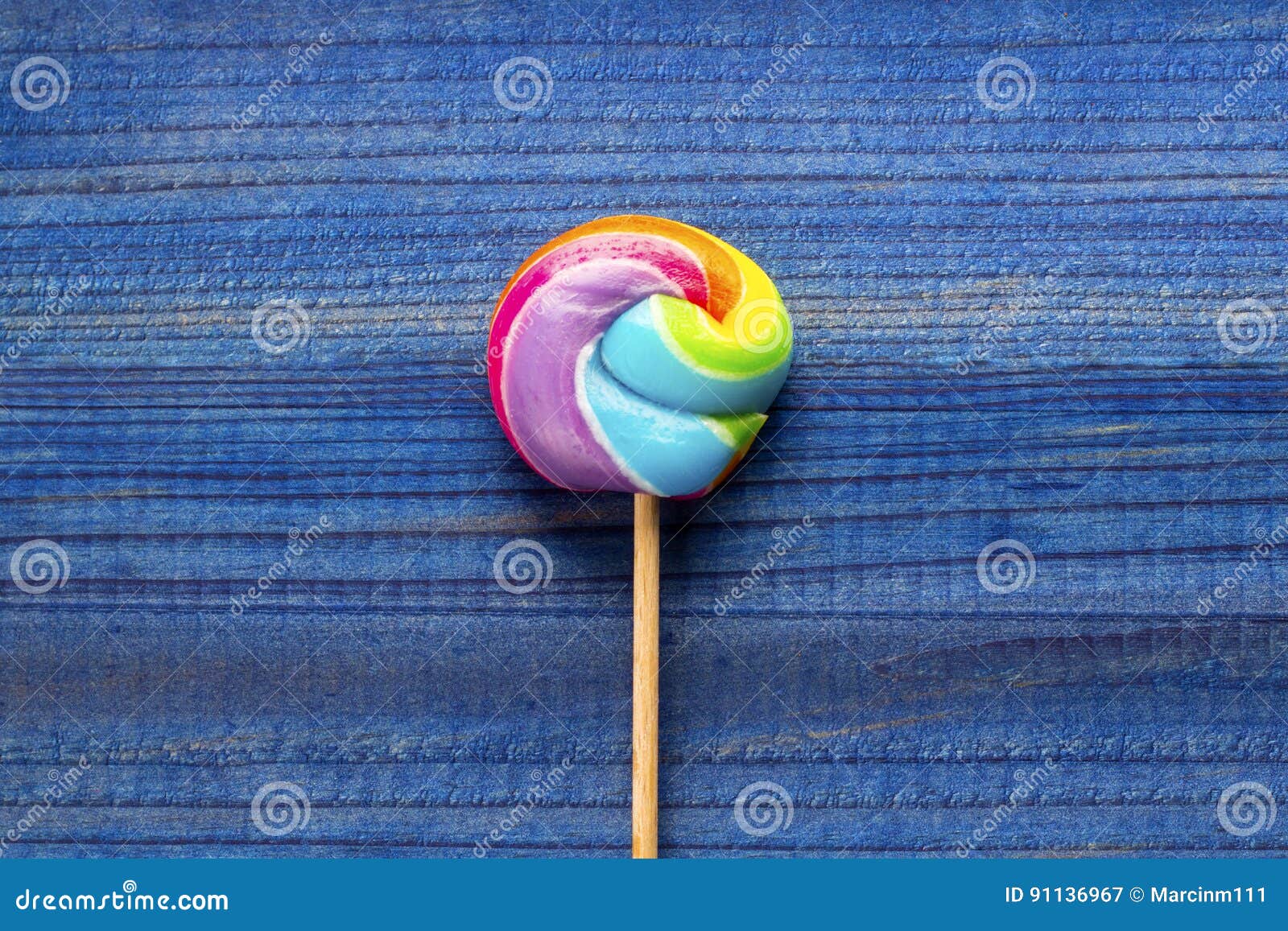 Rainbow colour lollipop stock image. Image of background - 91136967