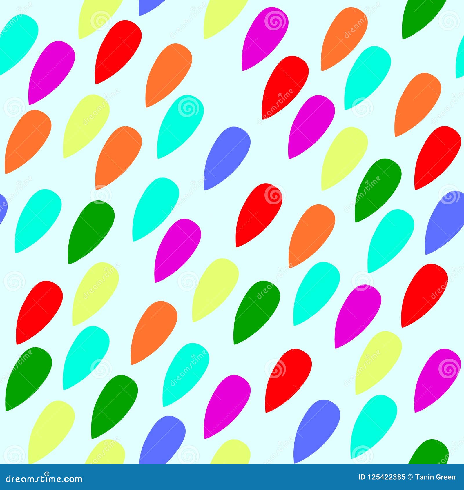 Rainbow Colour Raindrops Seamless Pattern Backgroun Stock Vector ...
