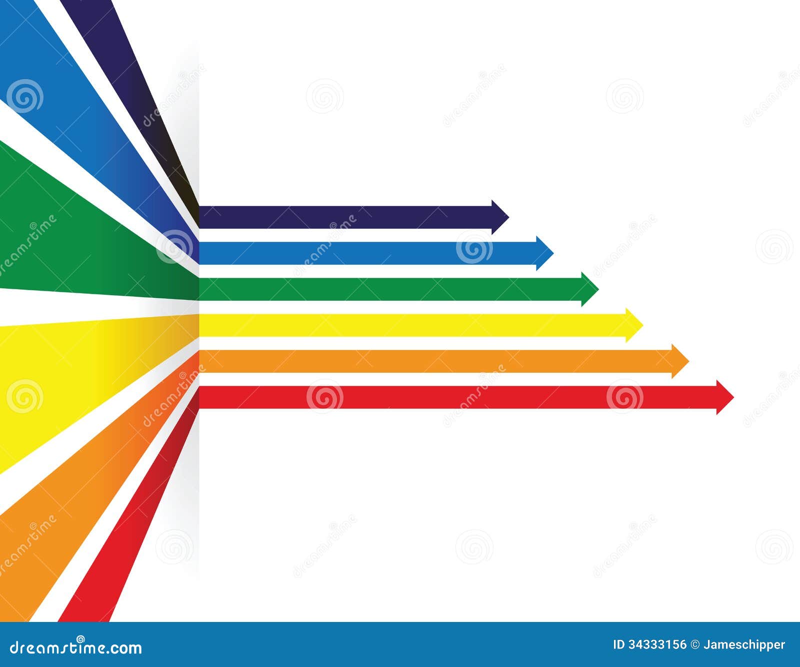 Rainbow Coloured Arrow Line Perspective Background Stock Illustration ...