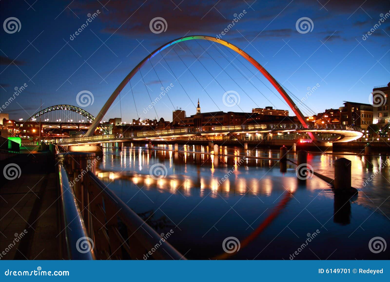 Rainbow Coloured Bridge editorial photo. Image of night - 6149701