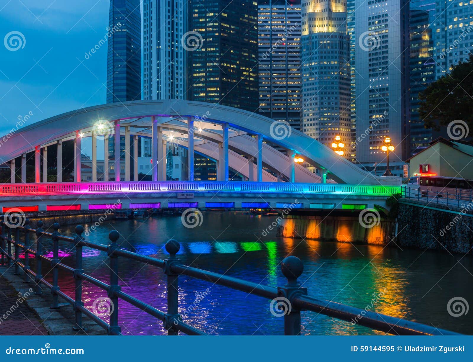 Rainbow coloured bridge stock image. Image of open, building - 59144595