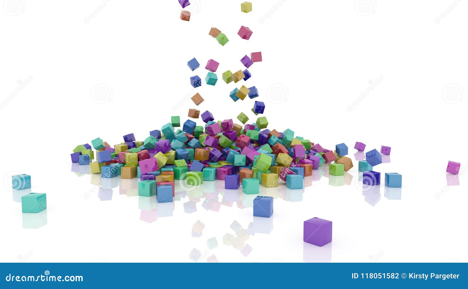 Rainbow coloured cubes stock illustration. Illustration of square ...