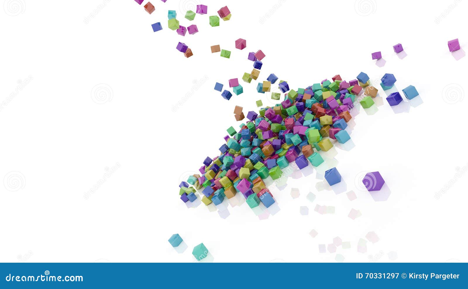 Rainbow coloured cubes stock illustration. Illustration of abstract ...