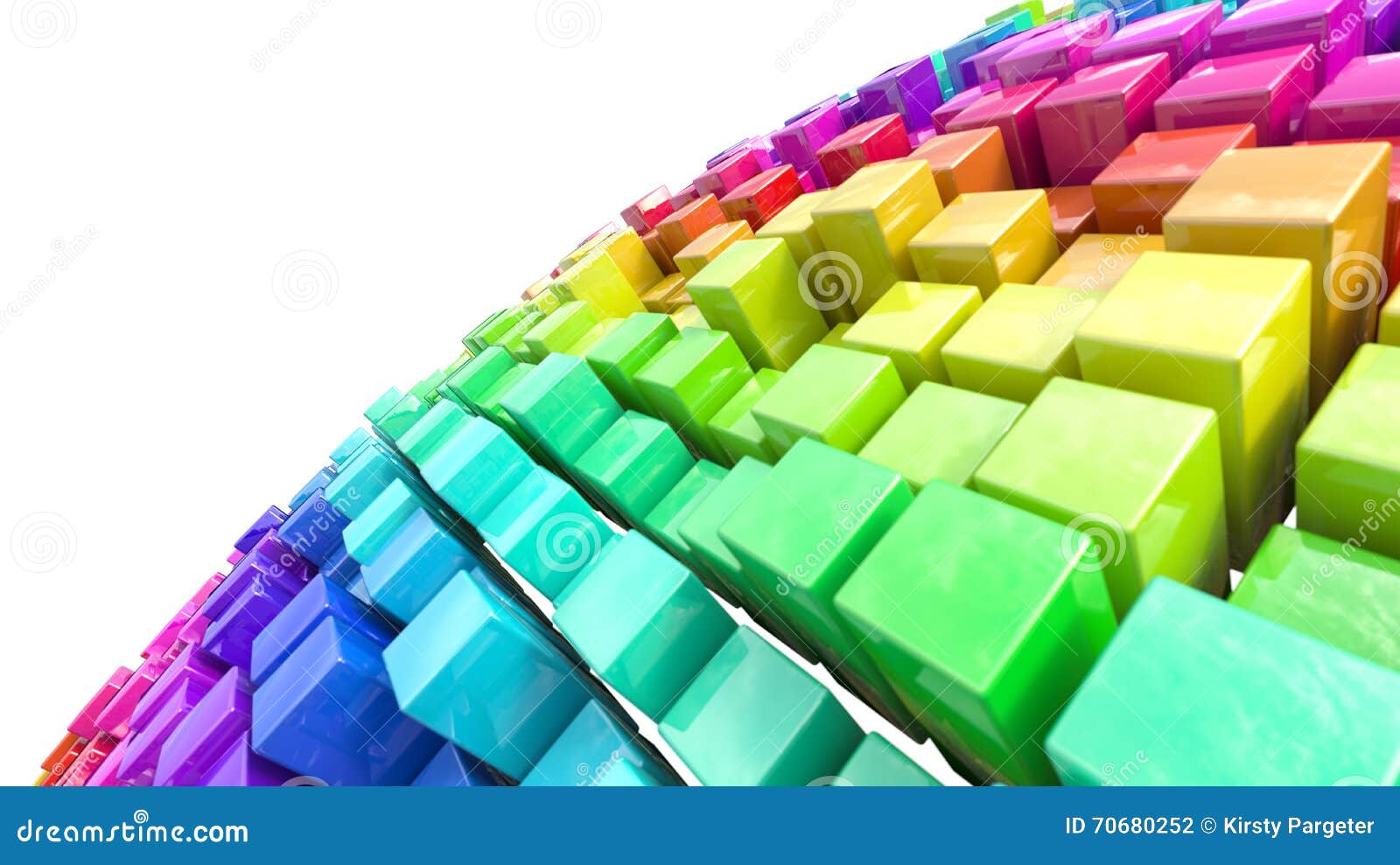Rainbow coloured cubes stock illustration. Illustration of square ...