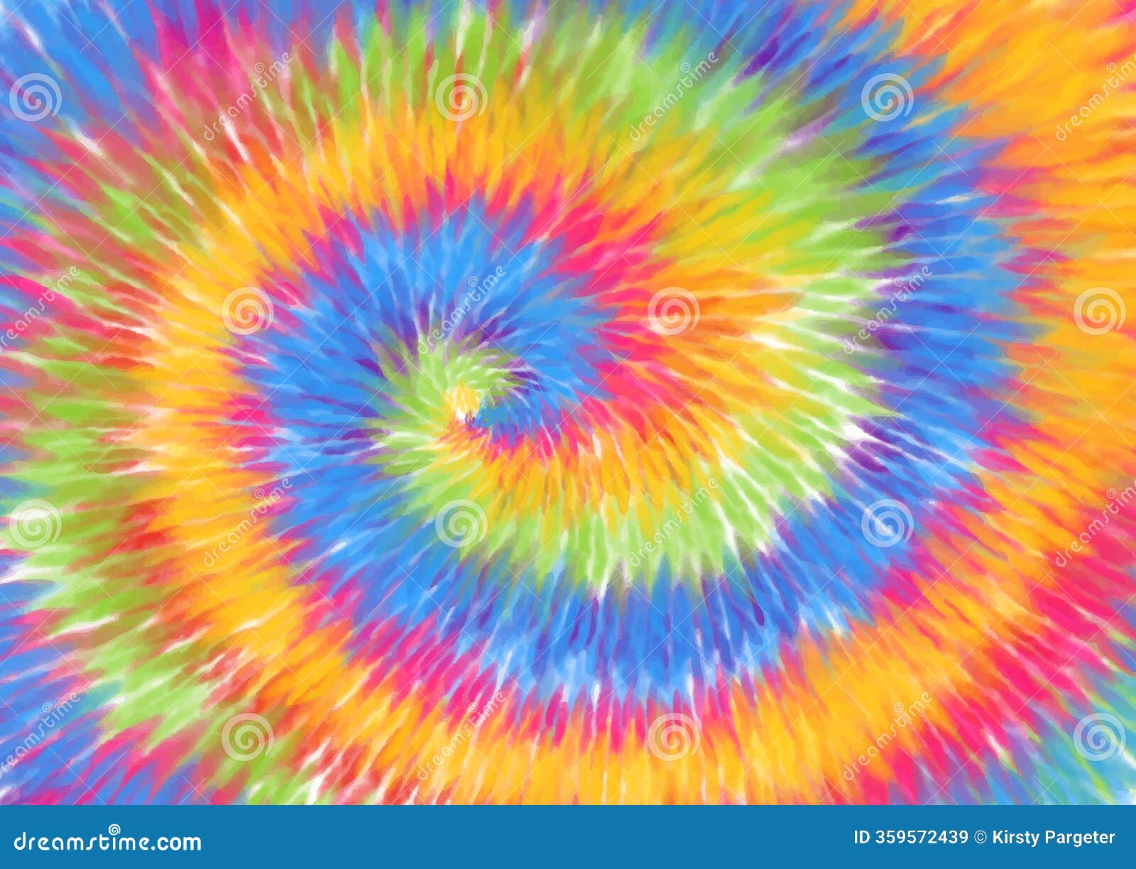 Rainbow Coloured Hand Painted Swirly Tie Dye Background Stock Vector ...
